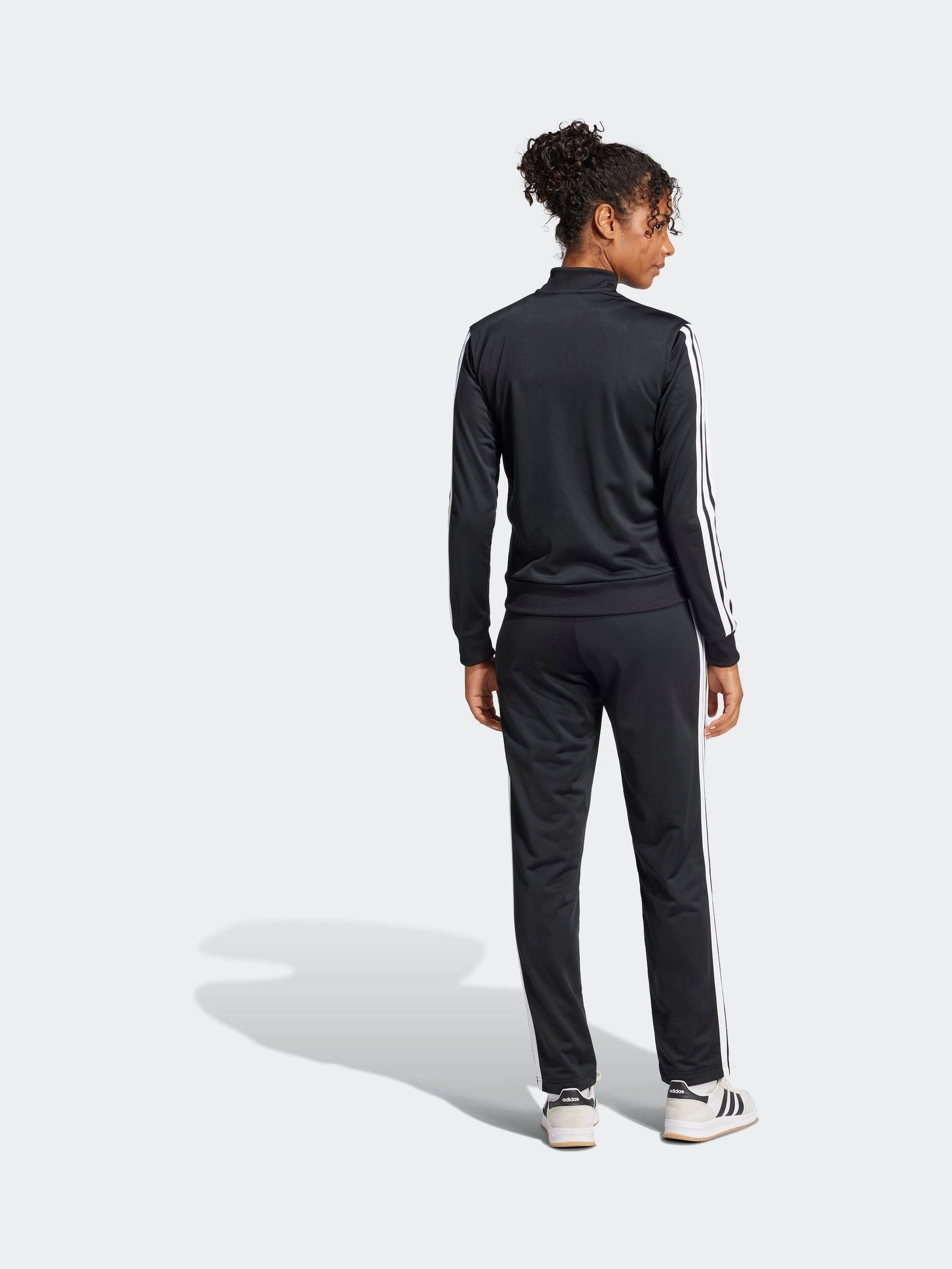 Buy adidas Black Essentials 3-Stripes Tracksuit from the Next UK online ...