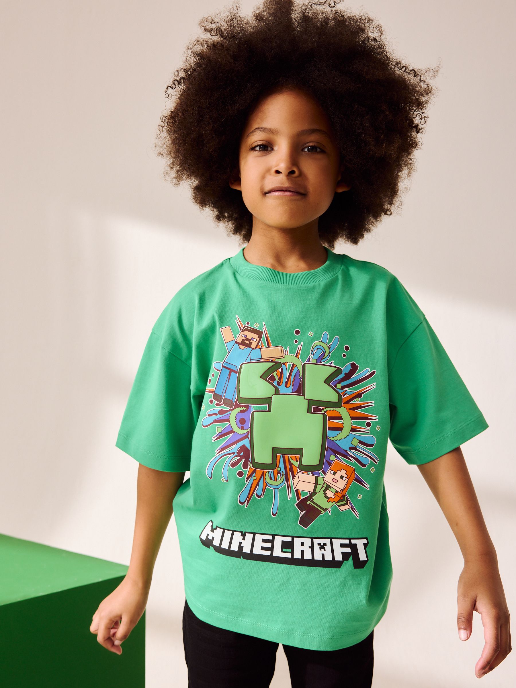 Buy Green Licensed Minecraft T-Shirt (3-16yrs) from the Next UK online shop