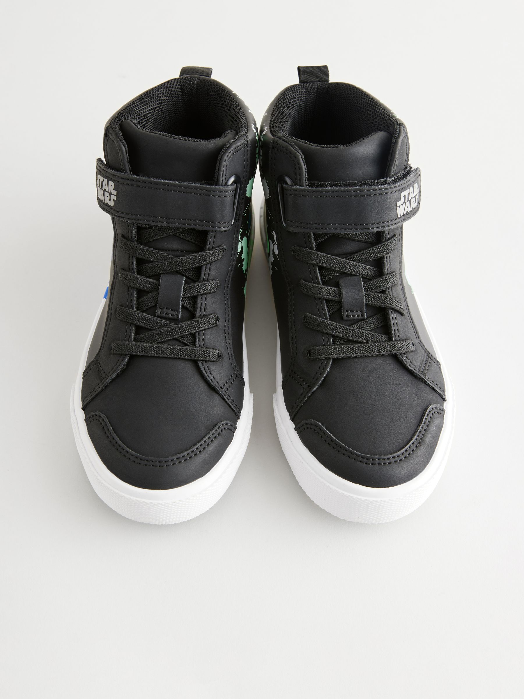 Buy Black Star Wars Elastic Lace High Top Trainers from the Next UK ...