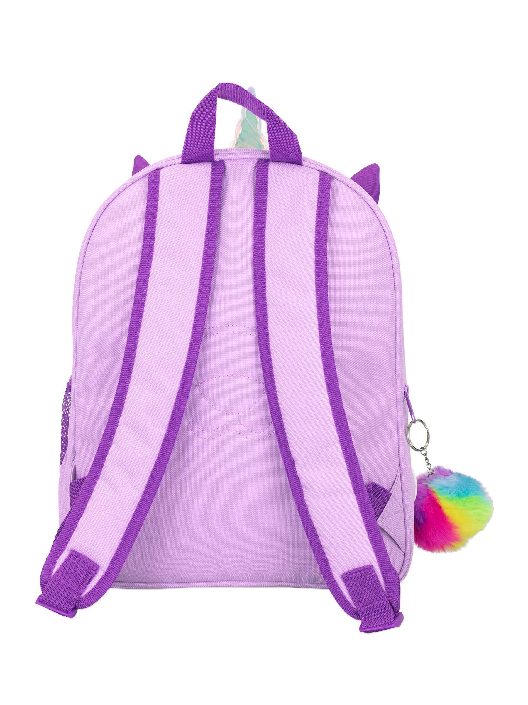 Buy Harry Bear Purple Unicorn Backpack with Pom Pom Keyring from the ...