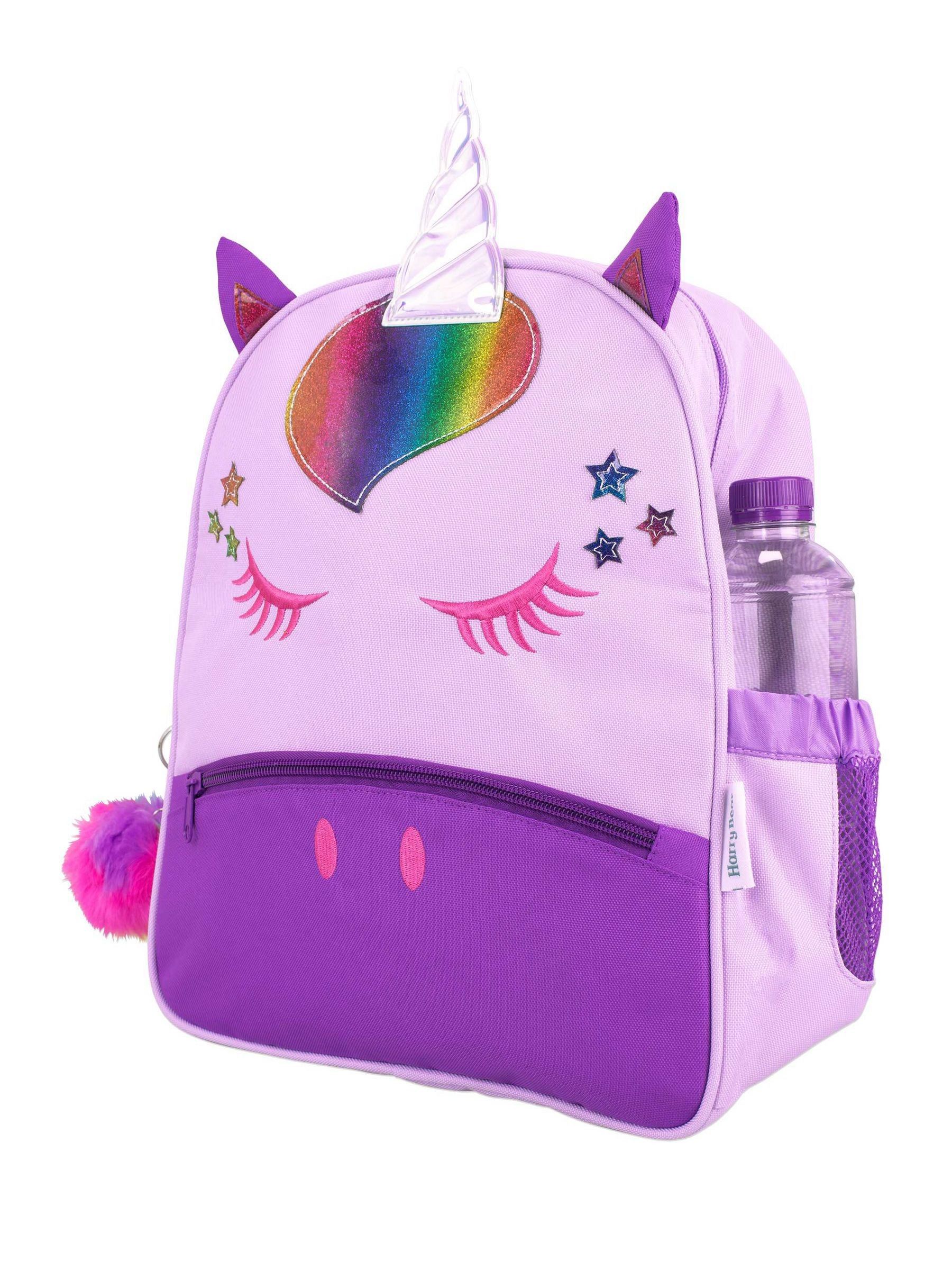 Buy Harry Bear Purple Unicorn Backpack with Pom Pom Keyring from the ...