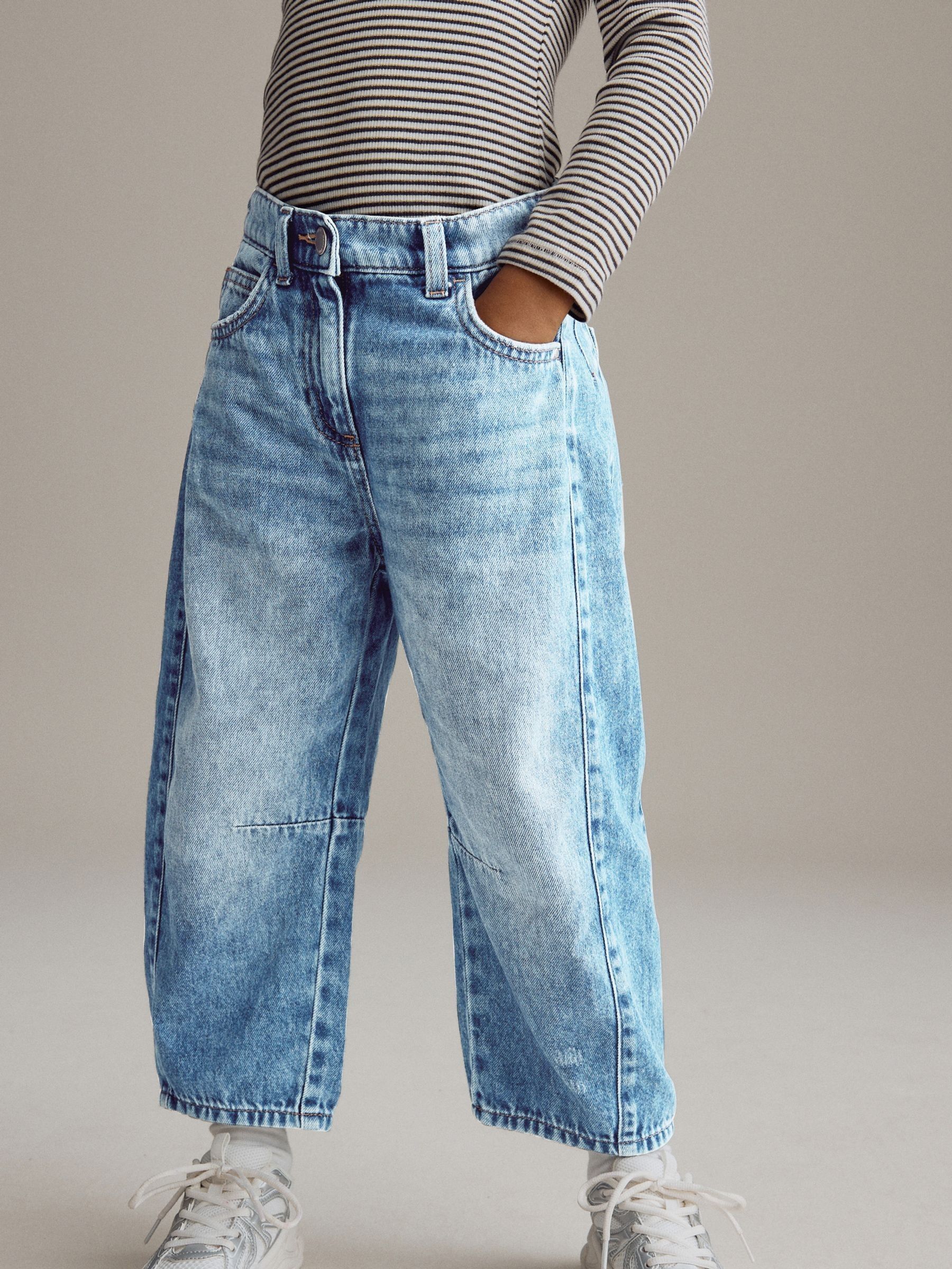 Buy Mid Blue Denim Volume Barrel Jeans (3-16yrs) from Next United Arab ...