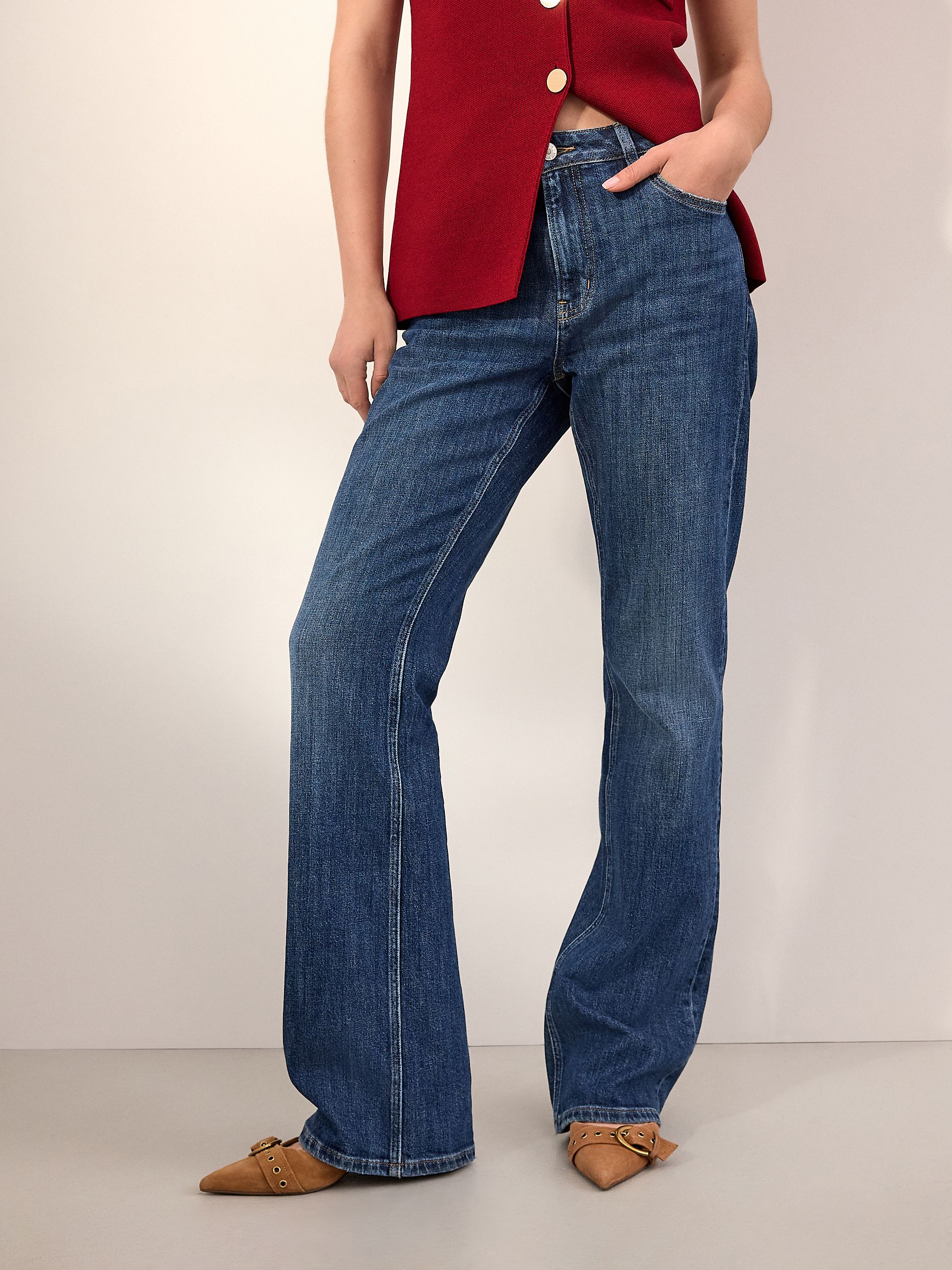 Buy Dark Blue Authentic Bootcut Jeans from Next Ireland