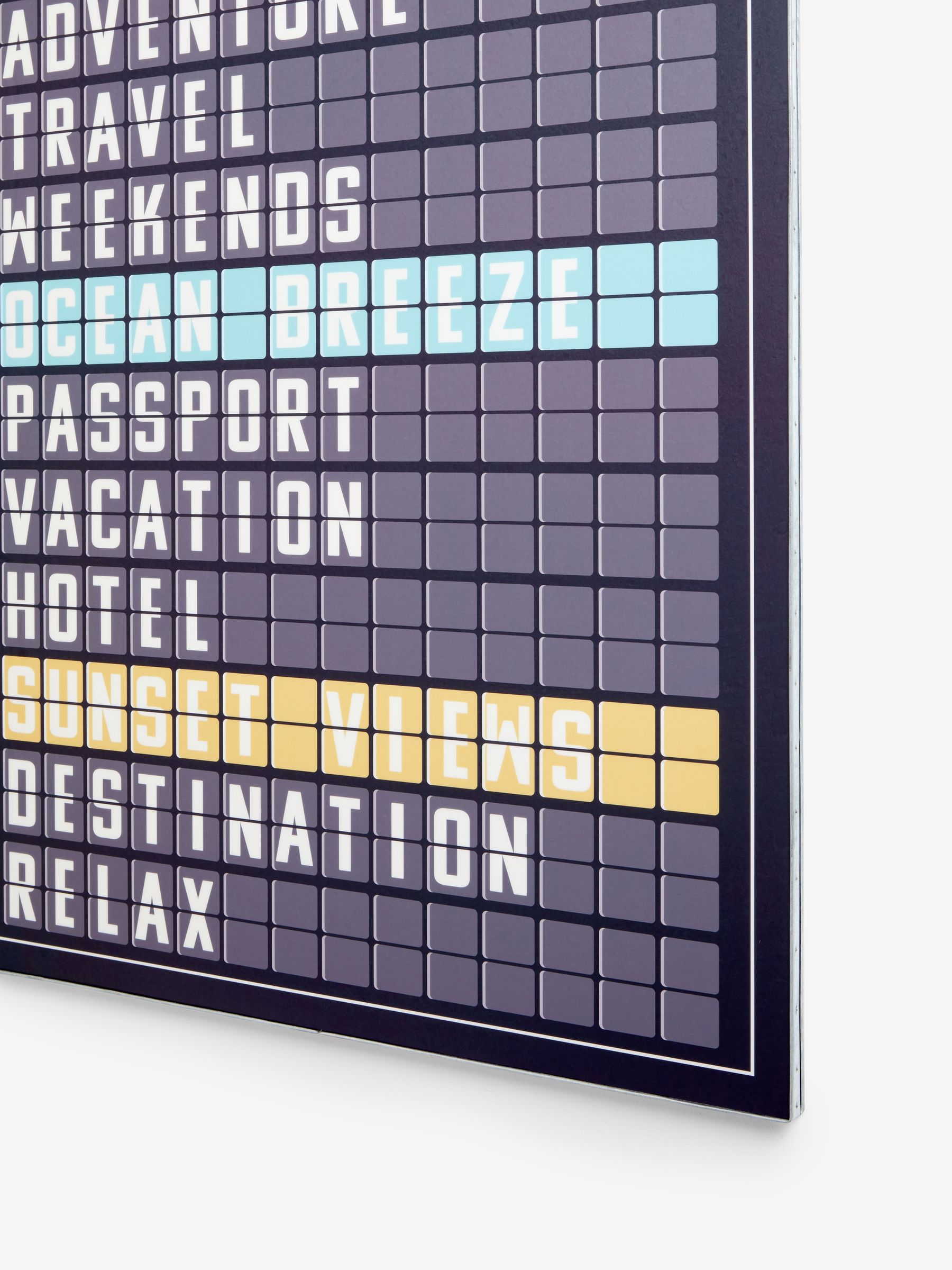 Buy Black White Destination Board Slogan Framed Wall Art from the Next ...