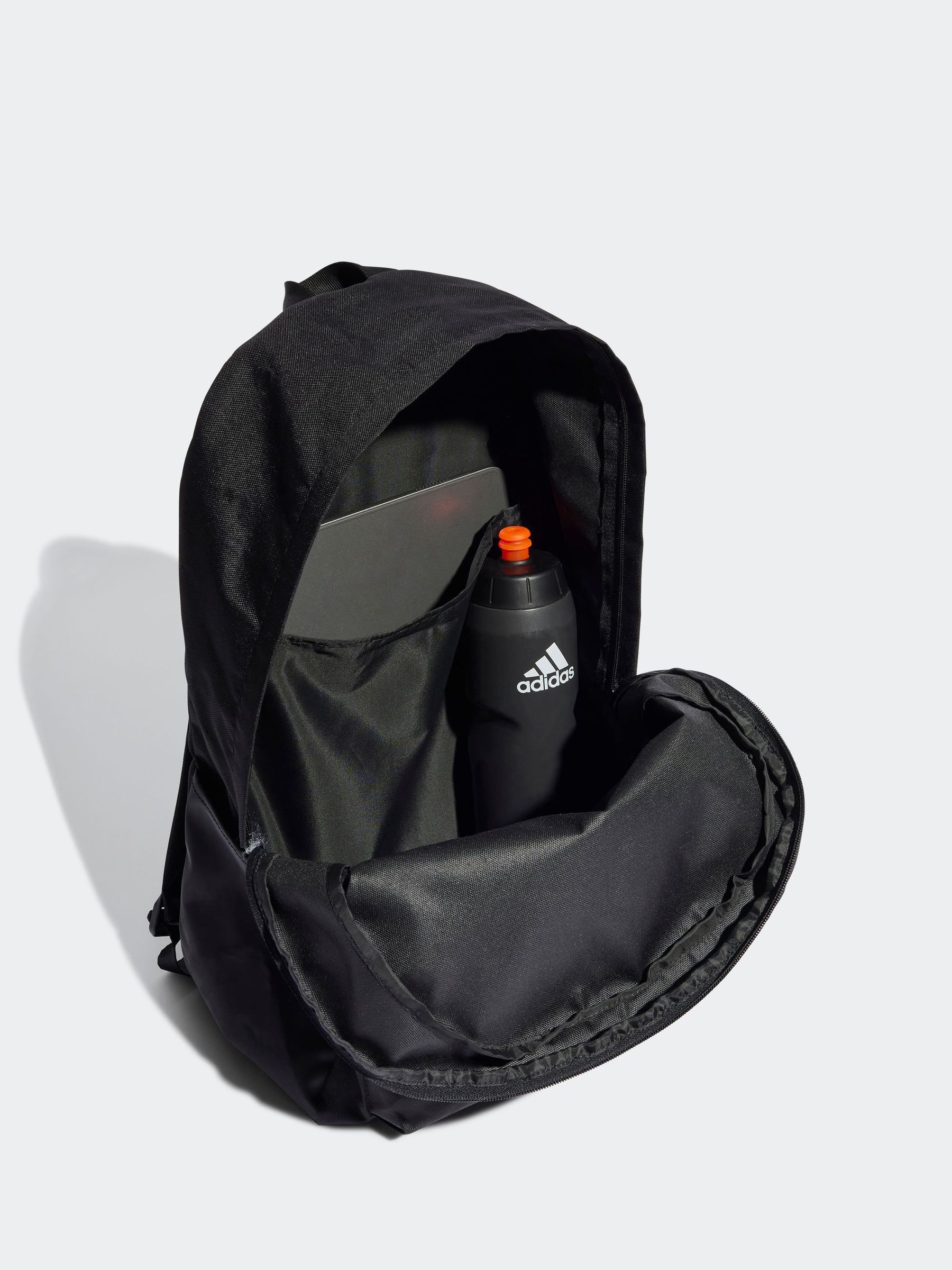 Buy adidas Black Chrome Classic 3 Bar Logo Backpack from the Next UK ...