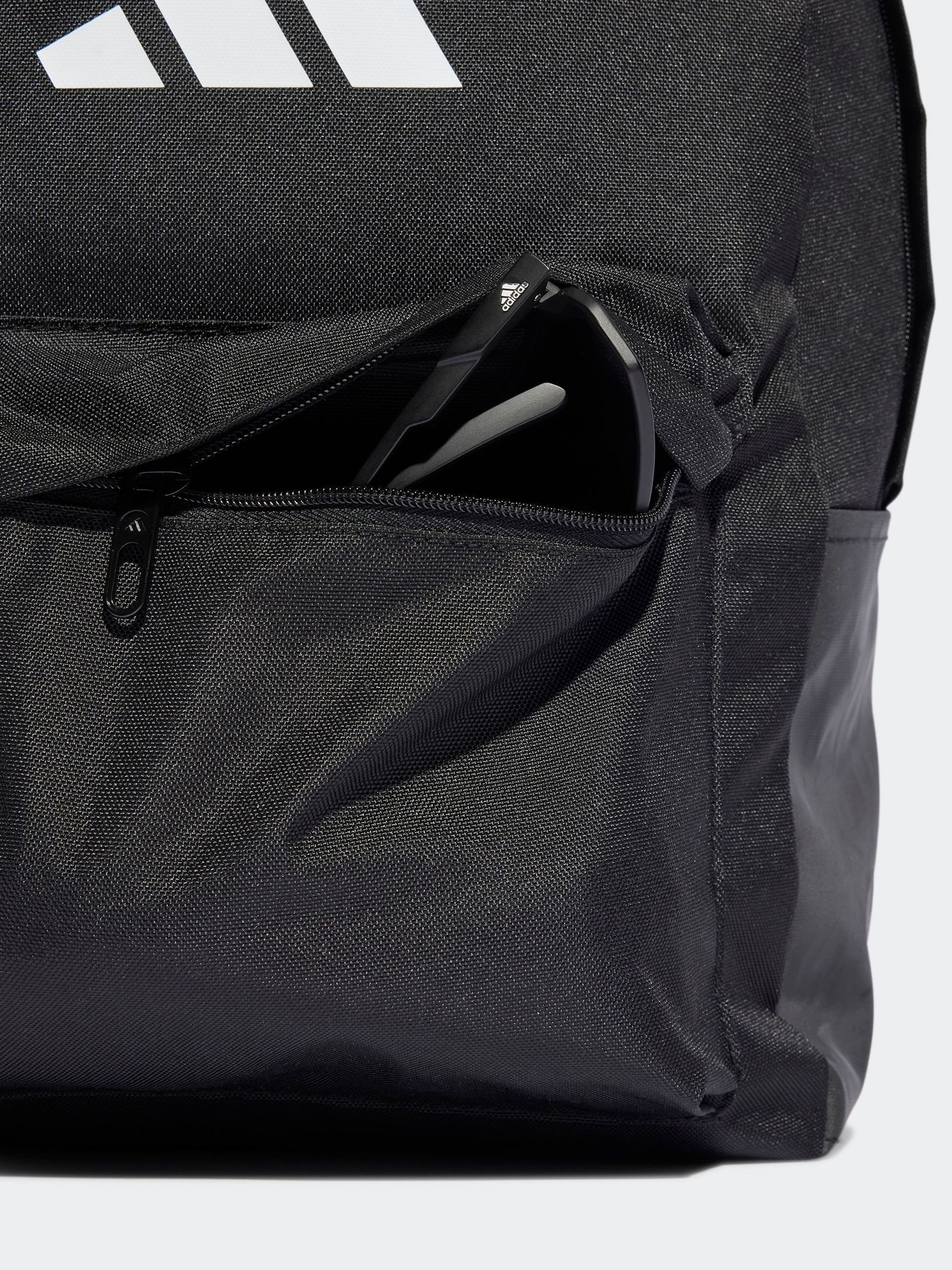 Buy adidas Black Chrome Classic 3 Bar Logo Backpack from the Next UK ...