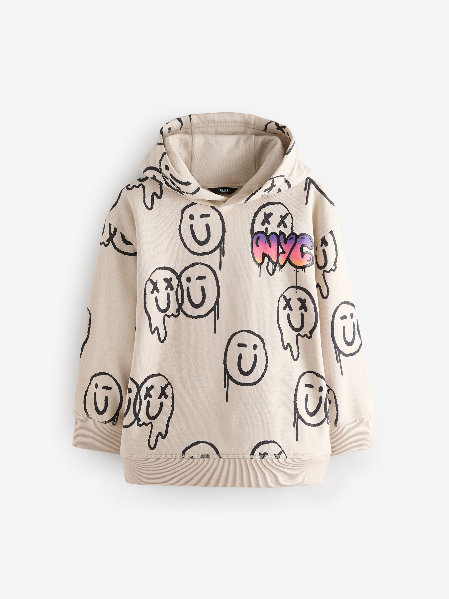 Buy Stone Graffiti Drippy Smile Graphic Hoodie (3-16yrs) from the Next ...