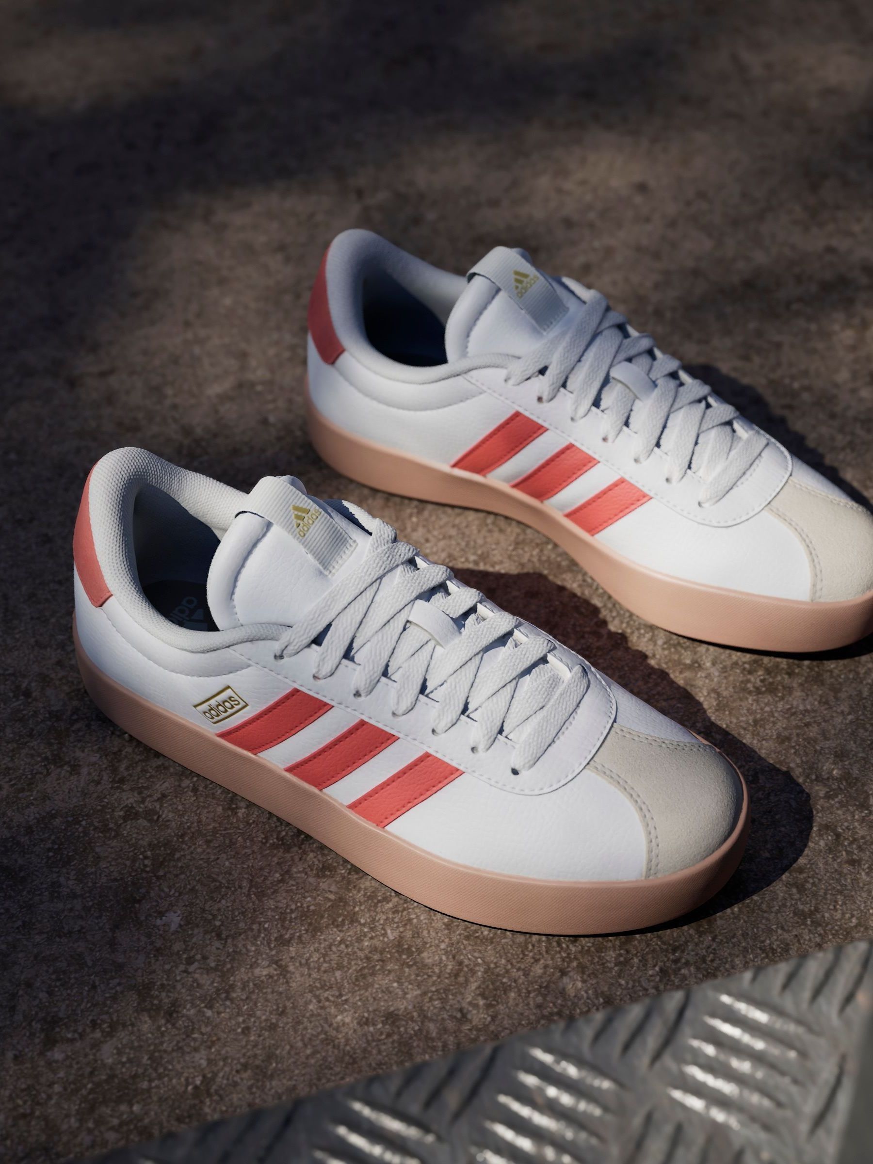 Buy adidas White Gold VL Court 3.0 Trainers from the Next UK online shop