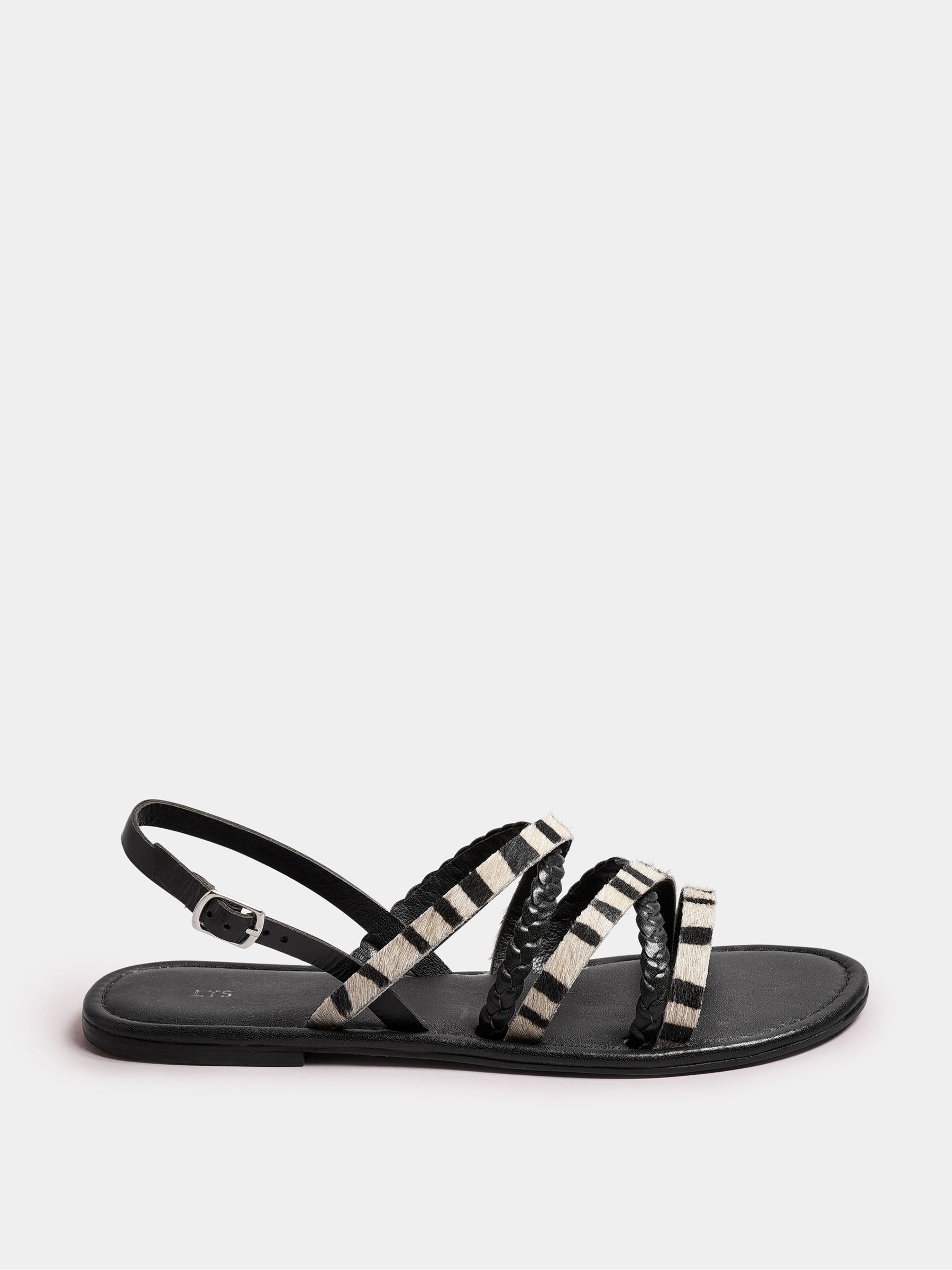 Buy Long Tall Sally Black Animal Strap Cross Over Sandals from the Next ...