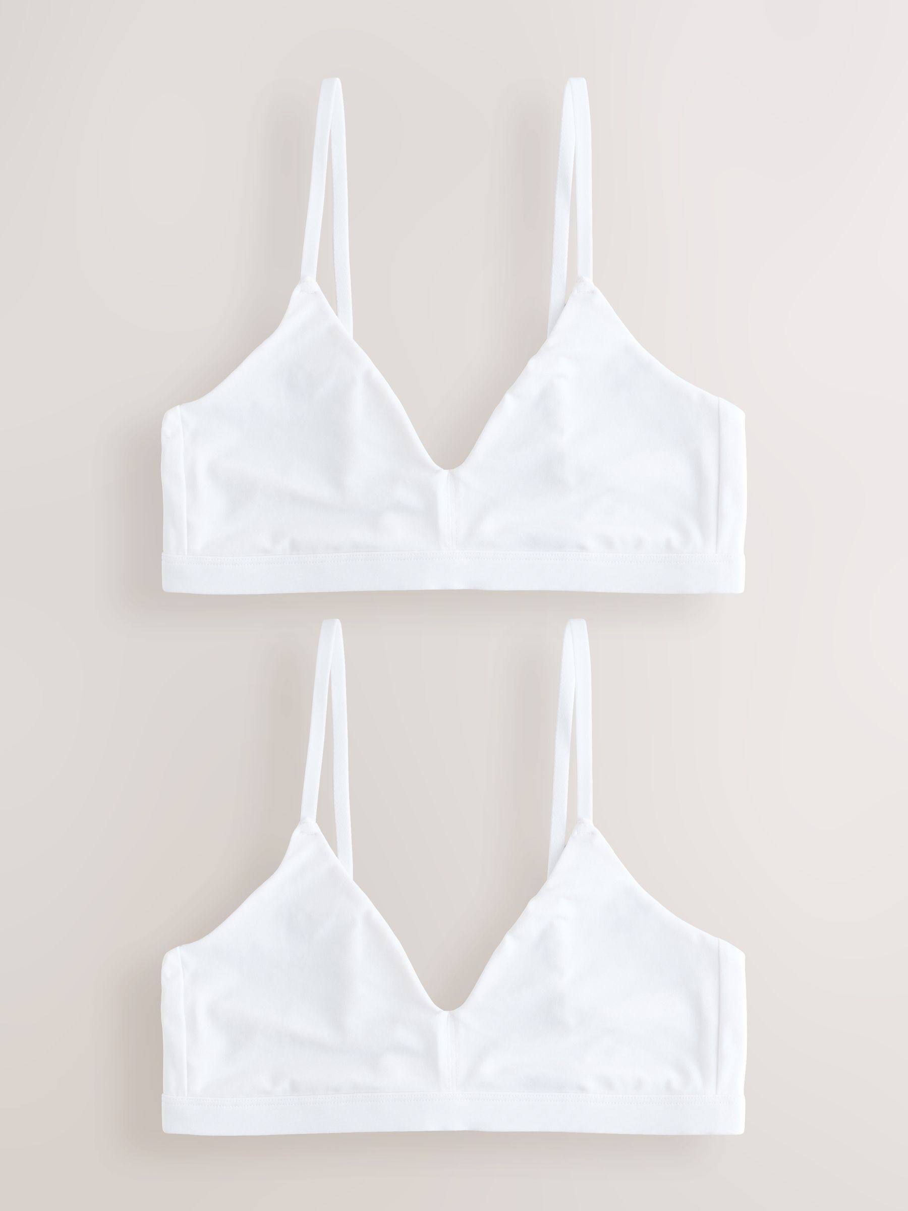 Buy White Traingle Bralettes 2 Pack from the Next UK online shop