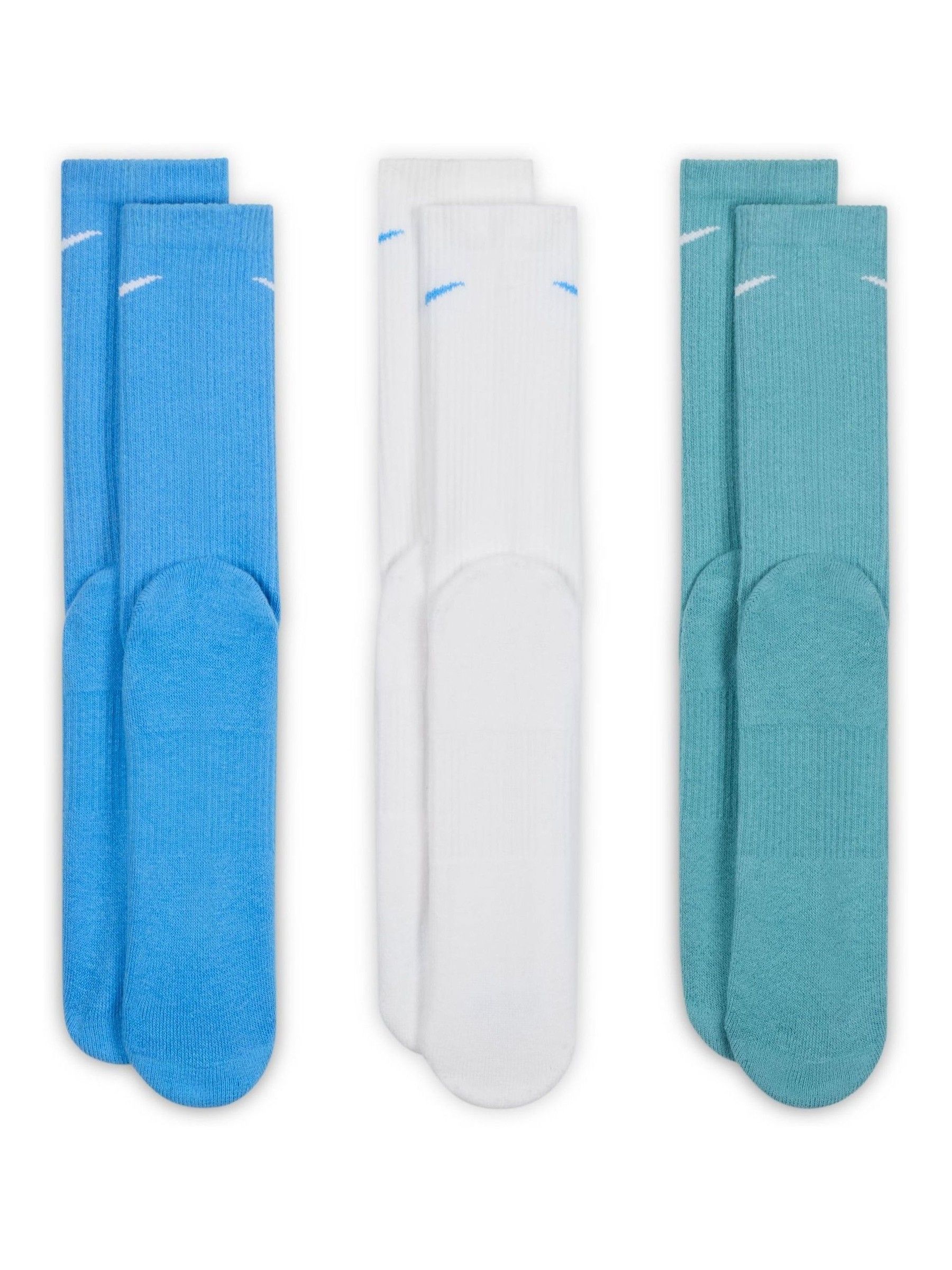 Buy Nike Sky Blue Plus Everyday Cushioned Training Crew Socks from the ...