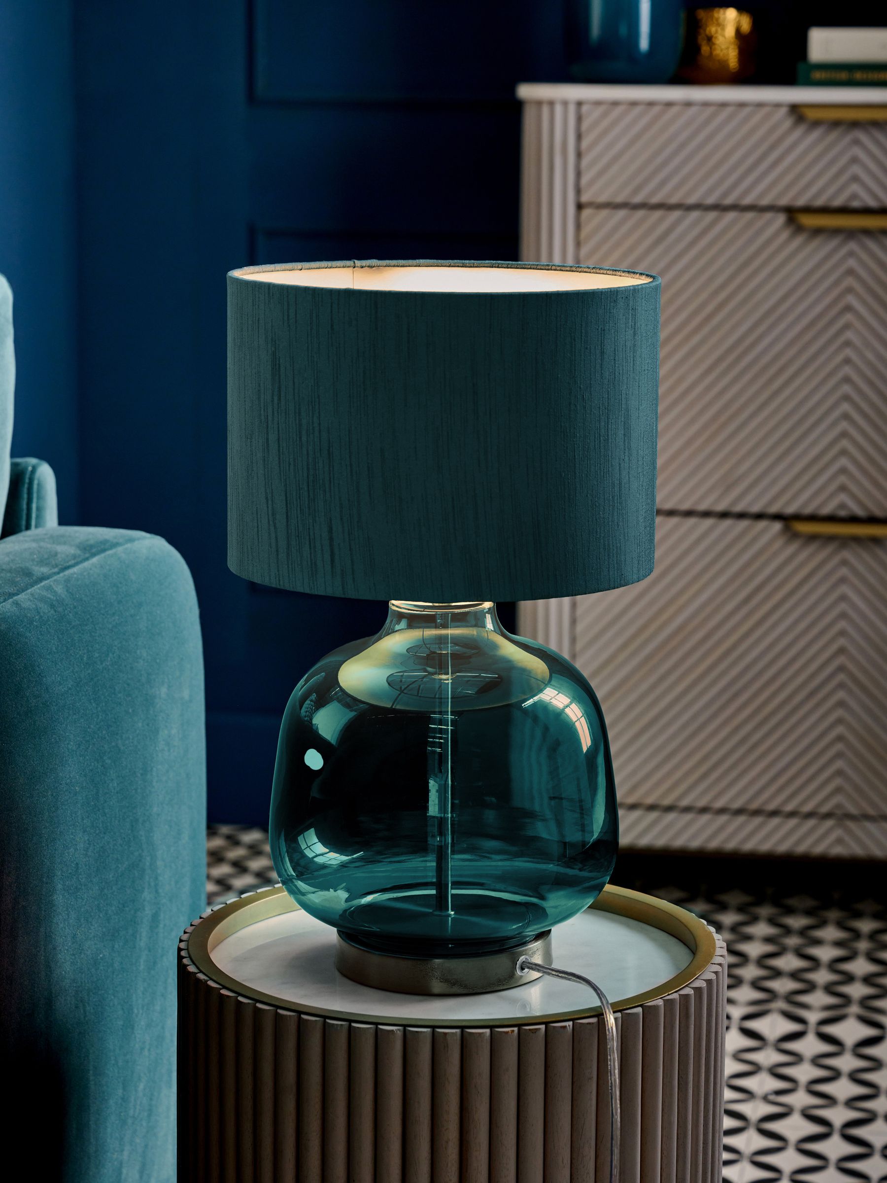 Buy Teal Blue Connor Table Lamp from the Next UK online shop