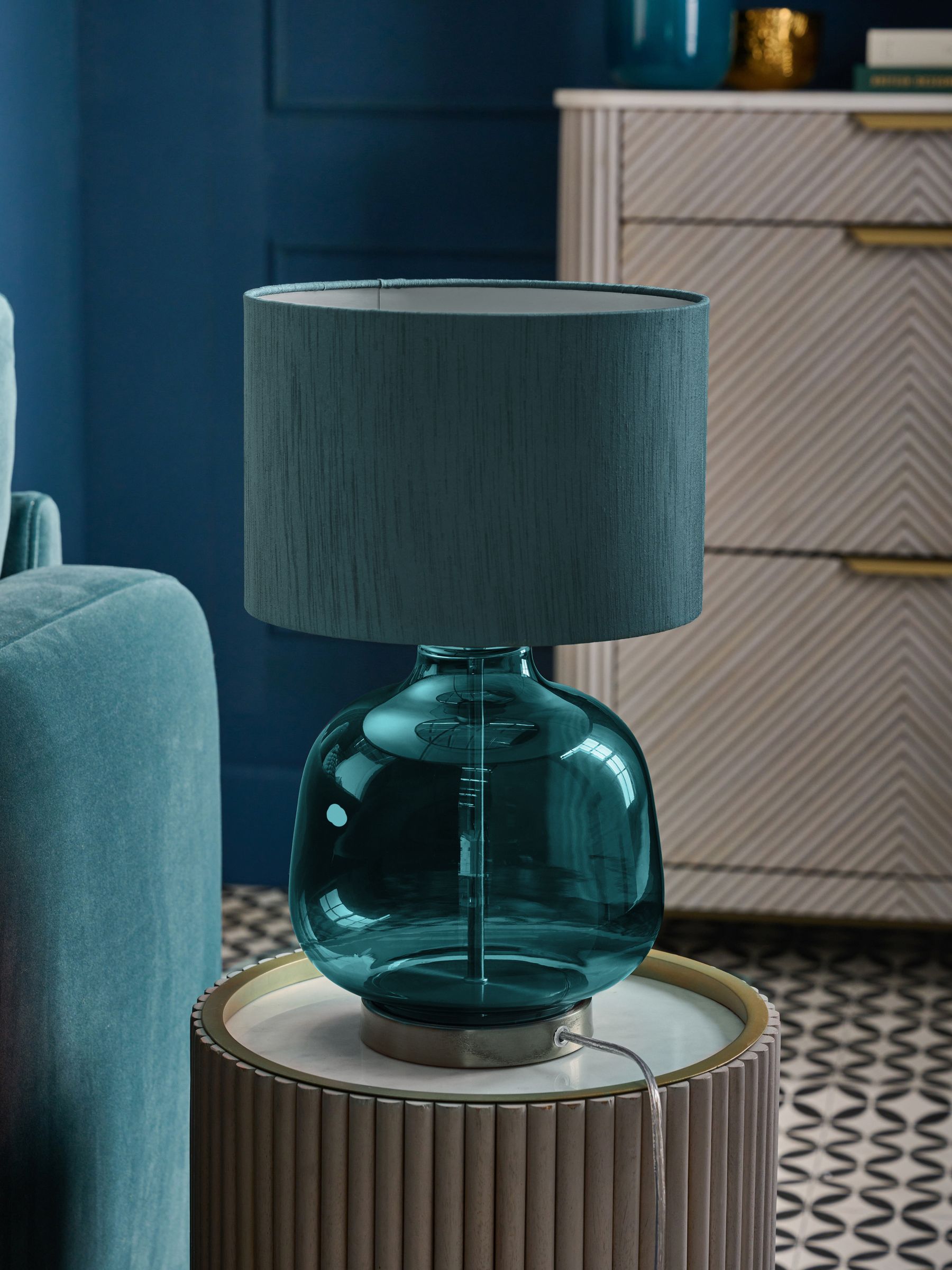 Buy Teal Blue Connor Table Lamp from the Next UK online shop