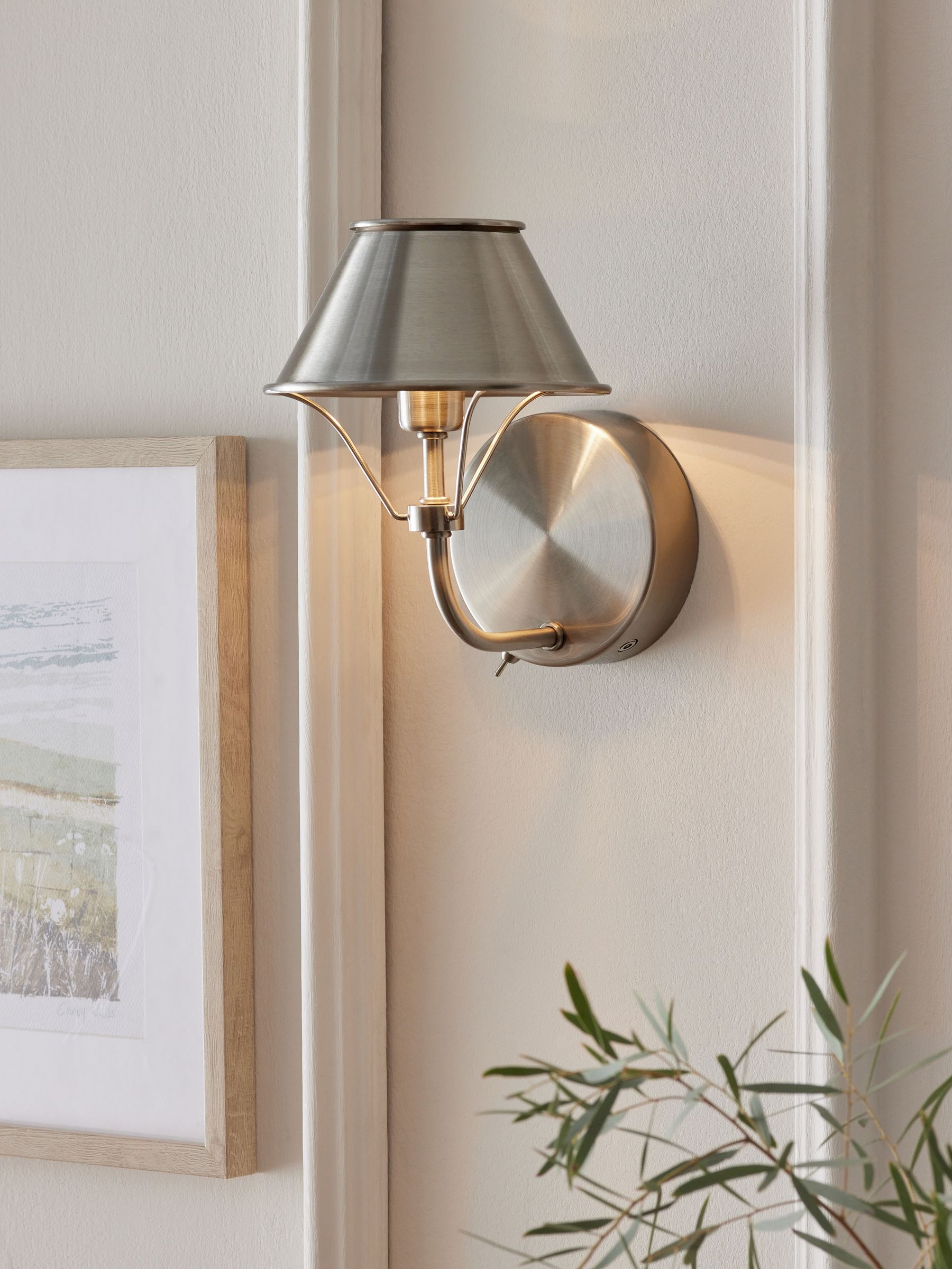 Buy Brushed Chrome Hector Rechargeable Wireless Wall Light from the ...
