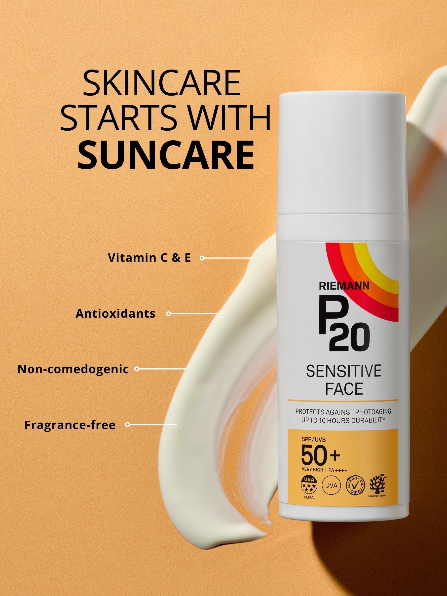 Buy P20 Sensitive SPF 50+ Suncream for Face from the Next UK online shop