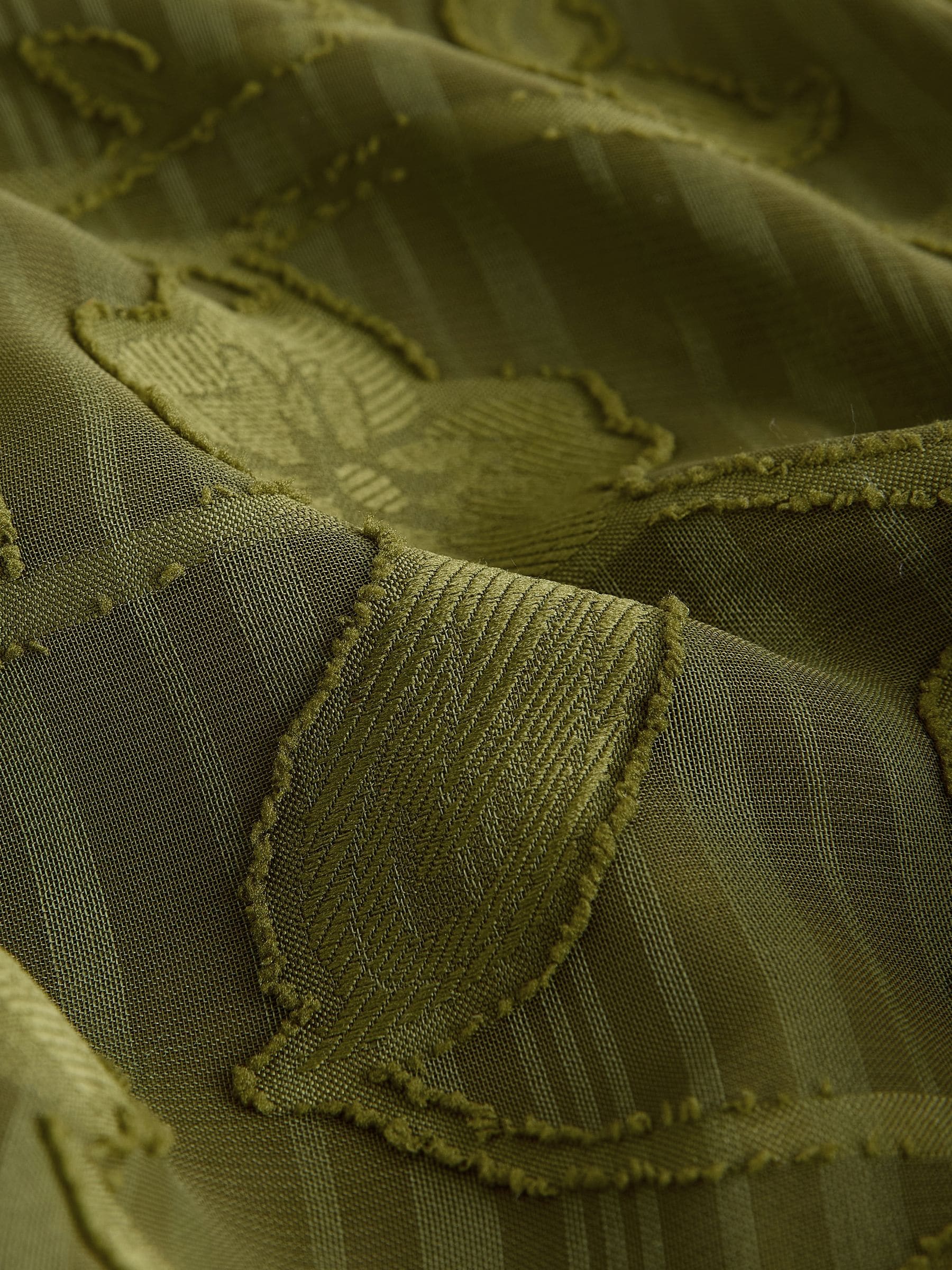 Buy Olive Green Jacquard Boho Long Sleeve Tie Neck Blouse Buy Olive Green Jacquard Boho Long Sleeve Tie Neck Blouse