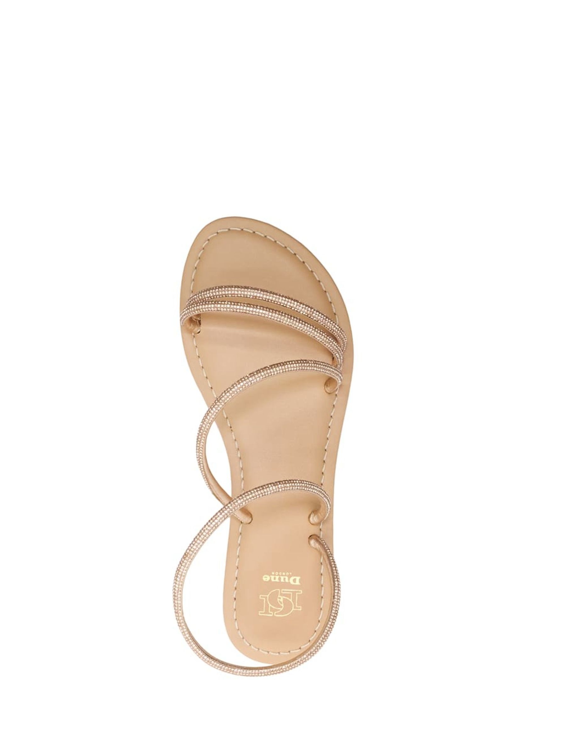 Buy Dune London Cream Lessia Strappy Embellished Flat Sandals from the ...