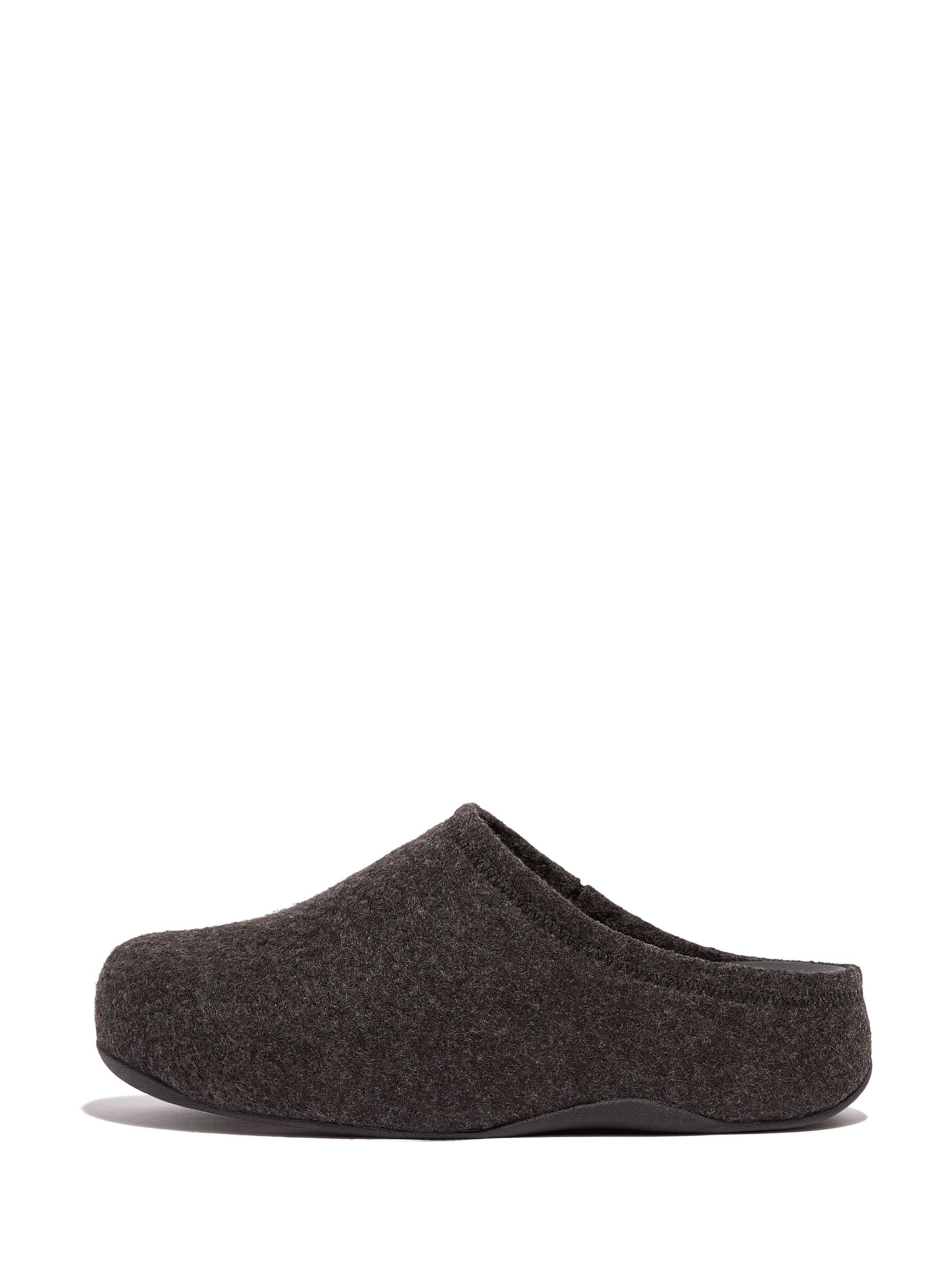 Buy FitFlop Shuv E01 Cushy Felt Clog Black Slippers from the Next UK ...