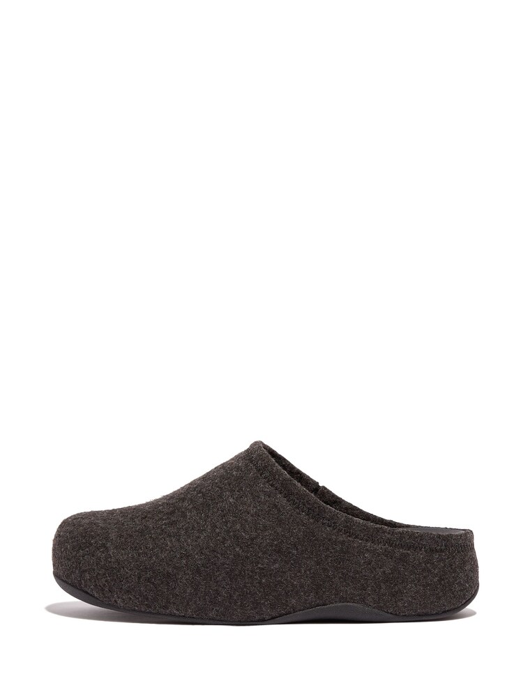 Buy FitFlop Shuv E01 Cushy Felt Clog Black Slippers from the Next UK ...