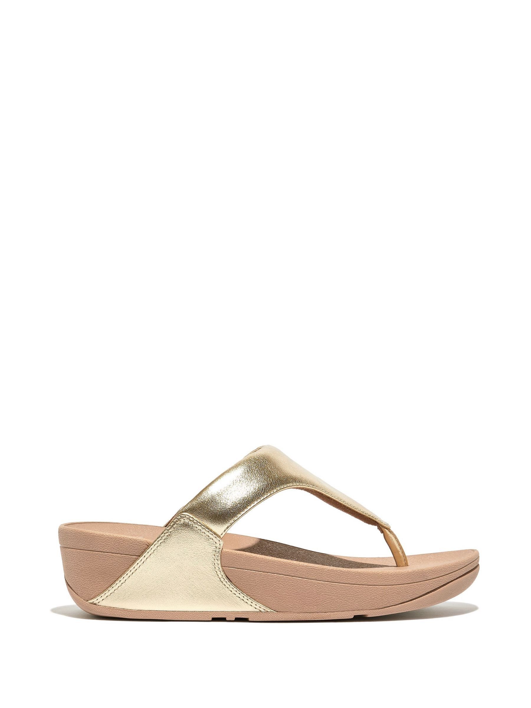 Buy FitFlop Metallic Gold Lulu Leather Toe Post Sandals from the Next ...