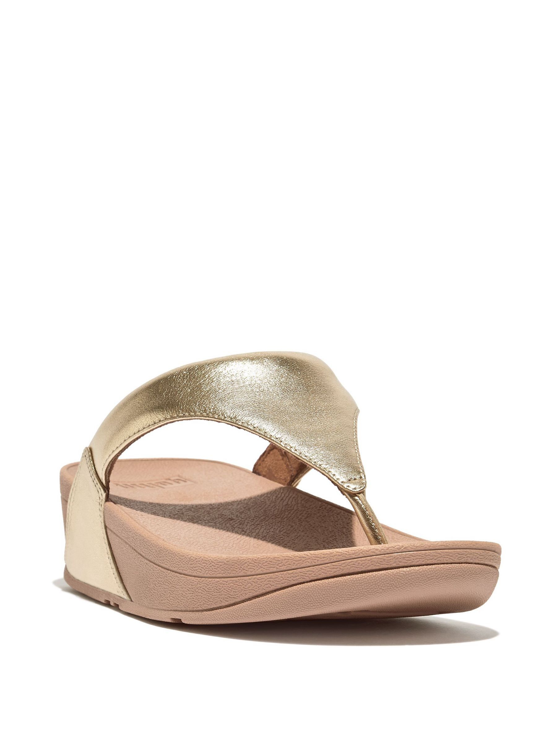Buy FitFlop Metallic Gold Lulu Leather Toe Post Sandals from the Next ...