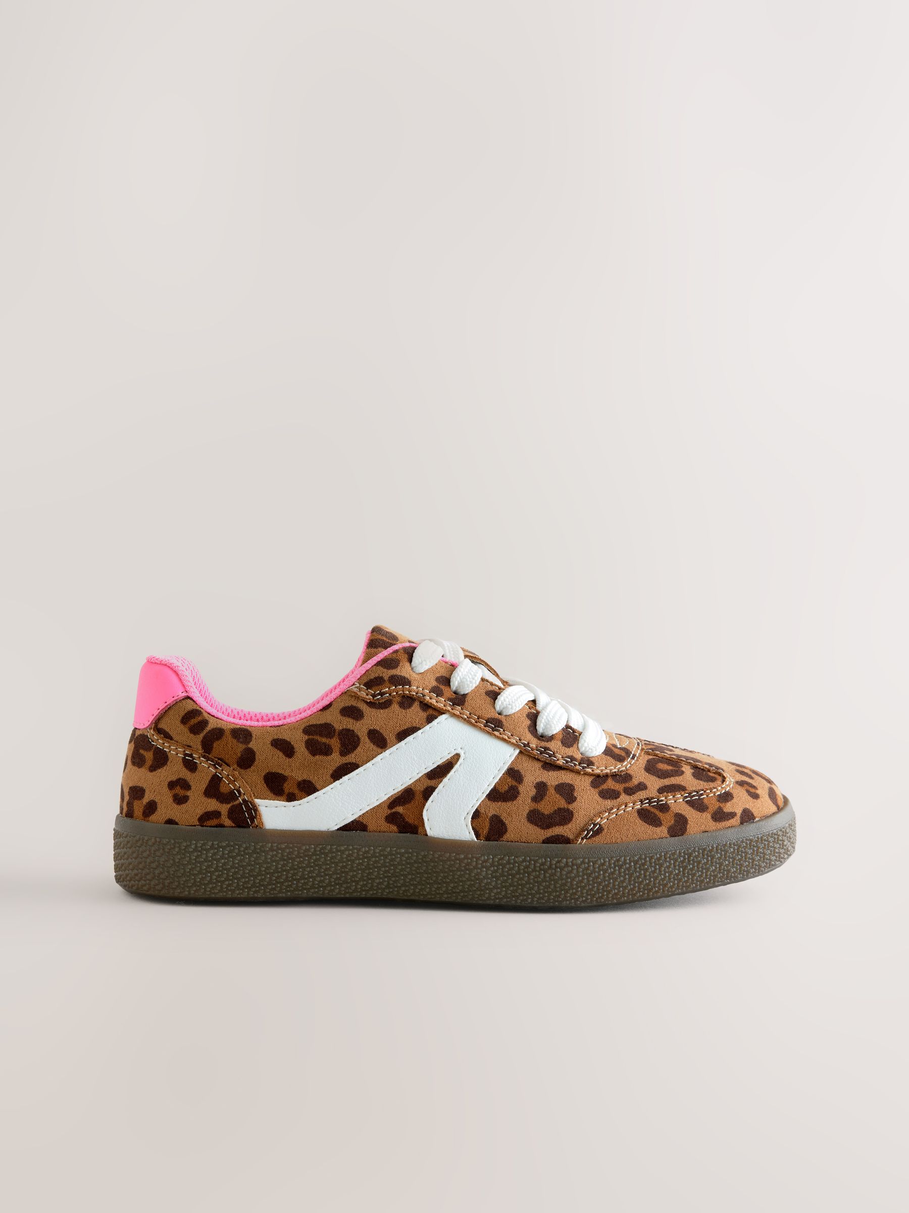 Buy Leopard Print Standard Fit (F) Retro Trainers from the Next UK ...