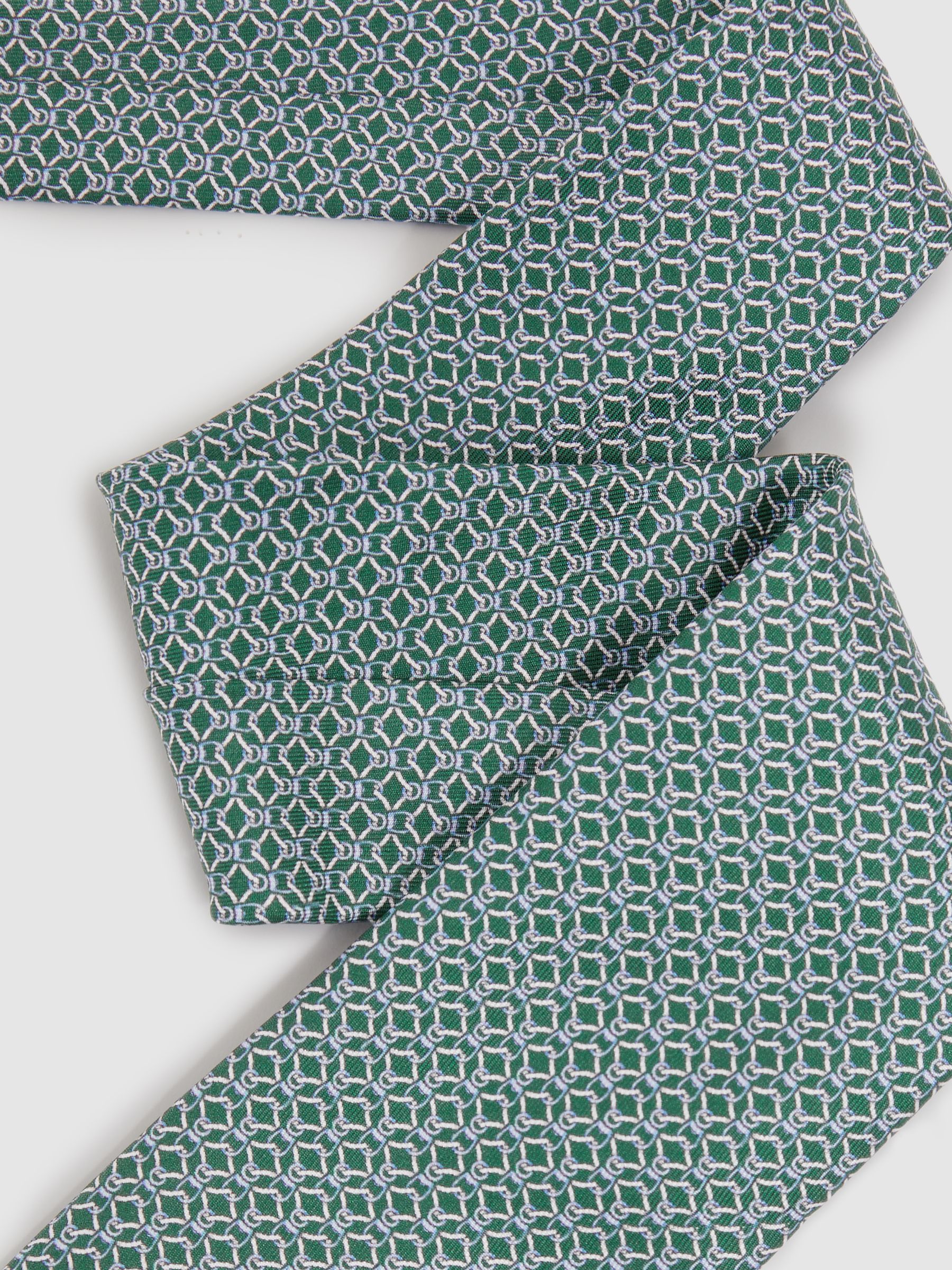 Buy Reiss Dark Green Orta Silk Chain Pattern Tie from the Next UK ...