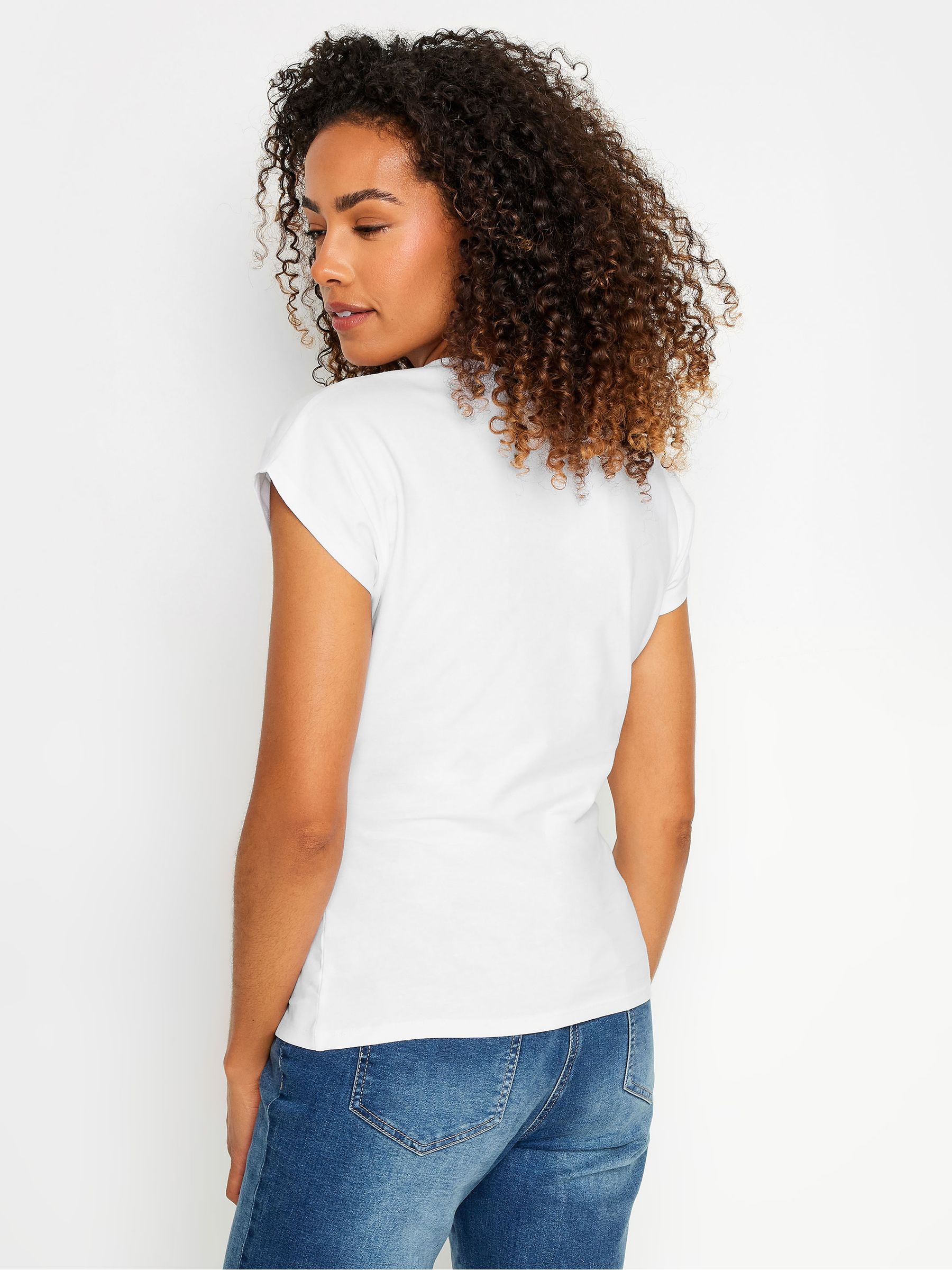 Buy M&Co White Grown On Sleeve Wrap Top from the Next UK online shop