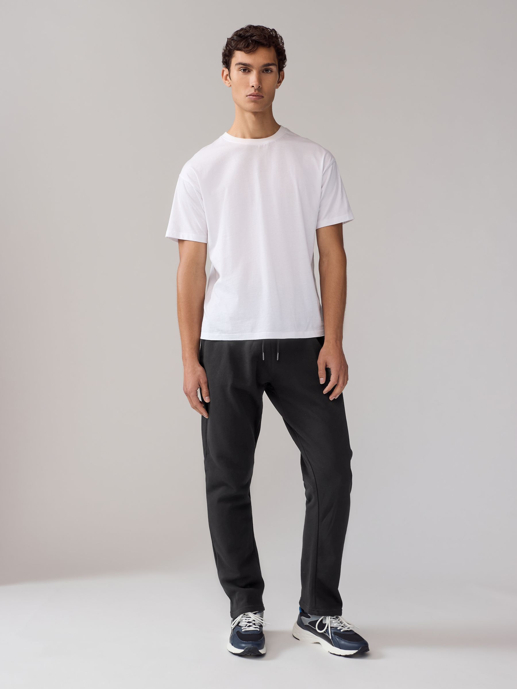 Buy Black/Navy Blue Open Cuffed Heavyweight Joggers 2 Pack from the ...