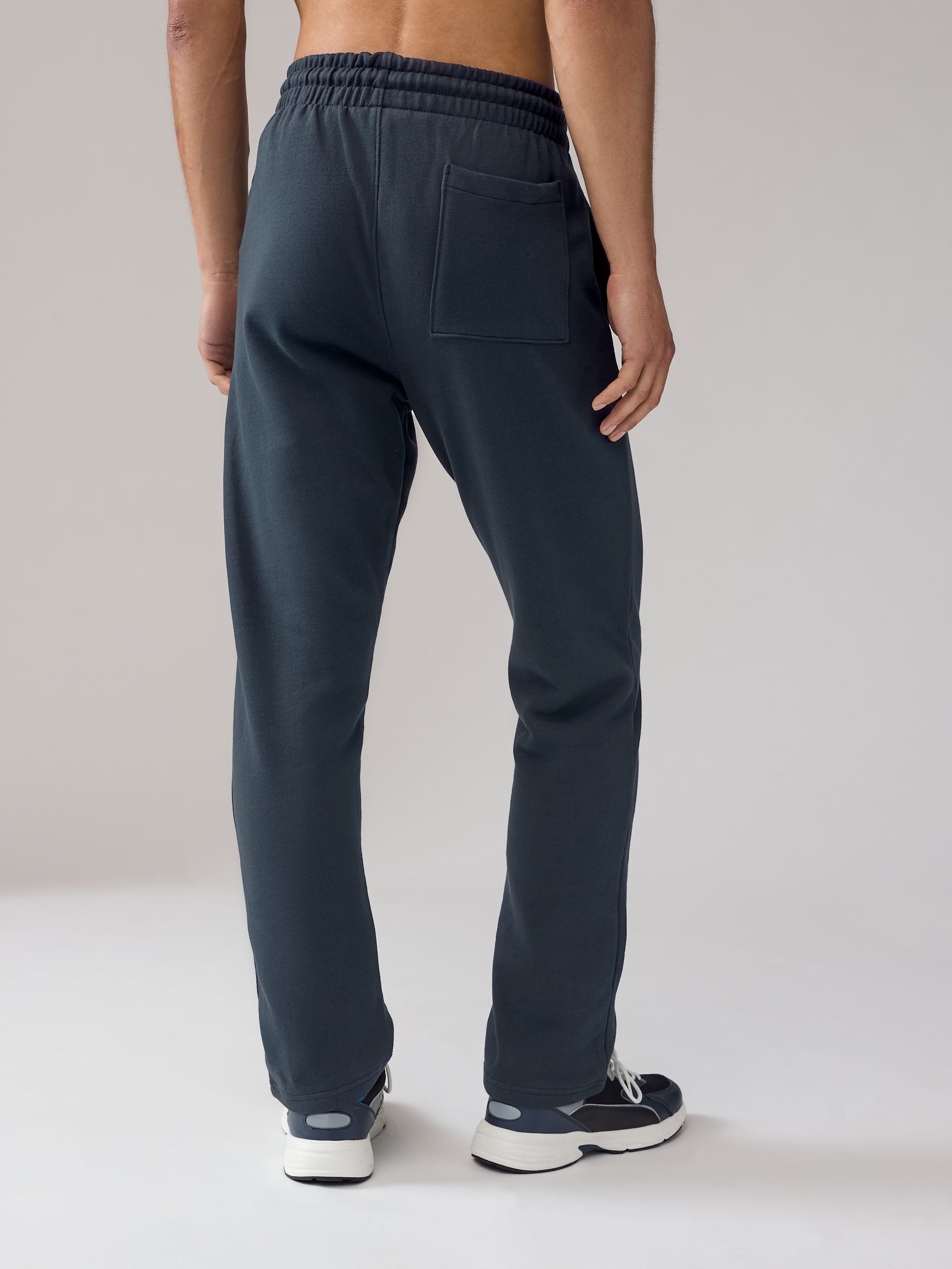 Buy Black/Navy Blue Open Cuffed Heavyweight Joggers 2 Pack from the ...