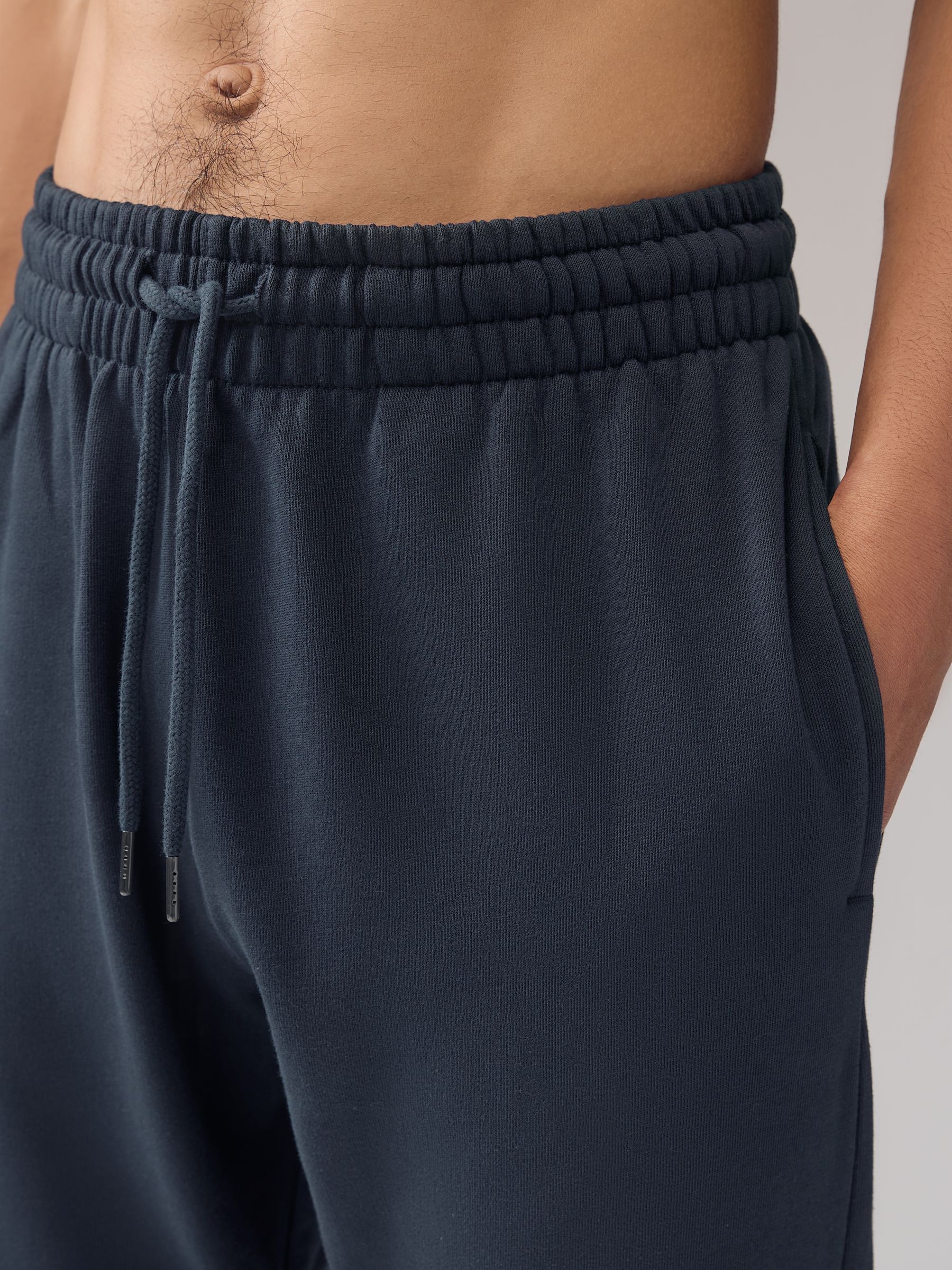 Buy Black/Navy Blue Open Regular Fit Brushback Joggers 2 Pack from the ...