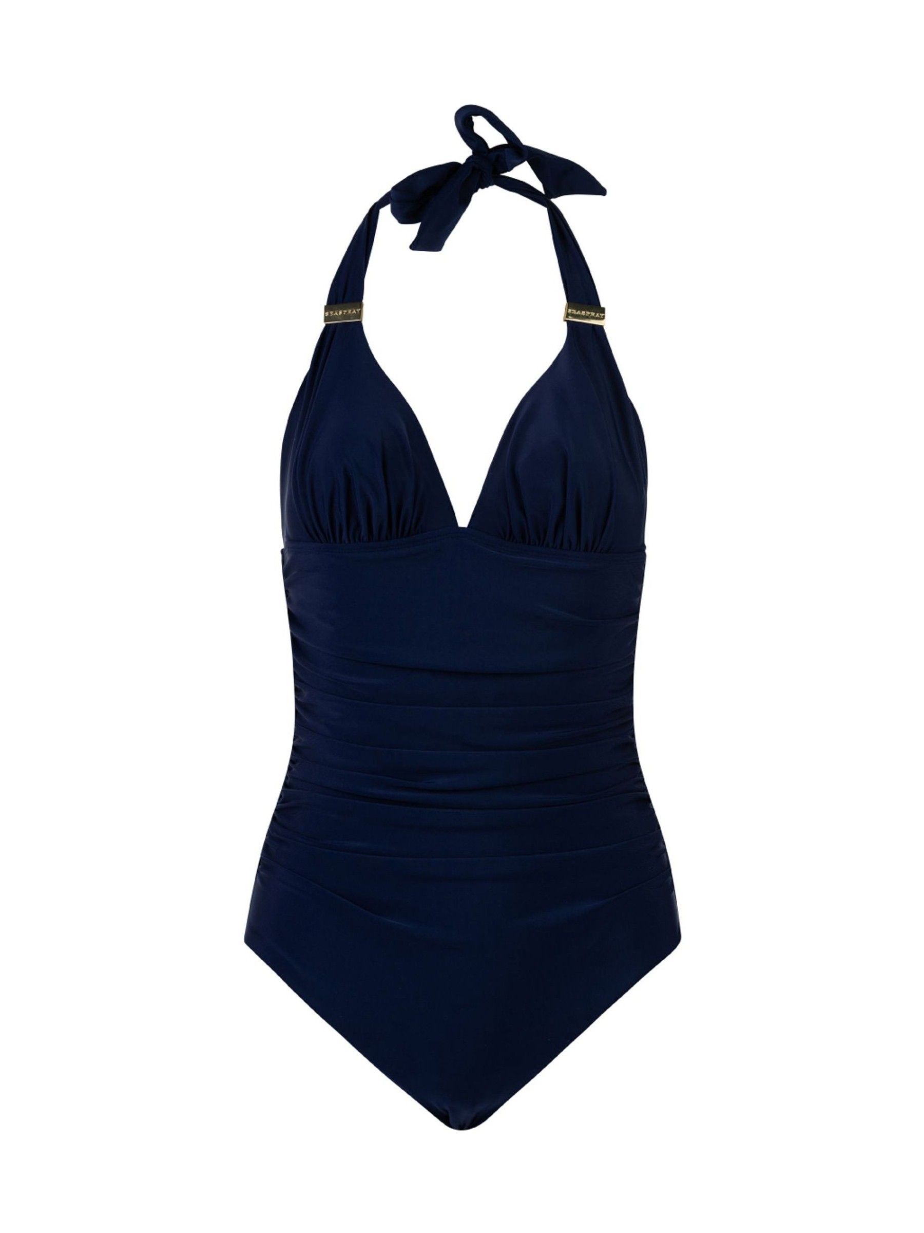 Buy Seaspray Dark Navy Blue Regular Length Audrey Hourglass Halter ...