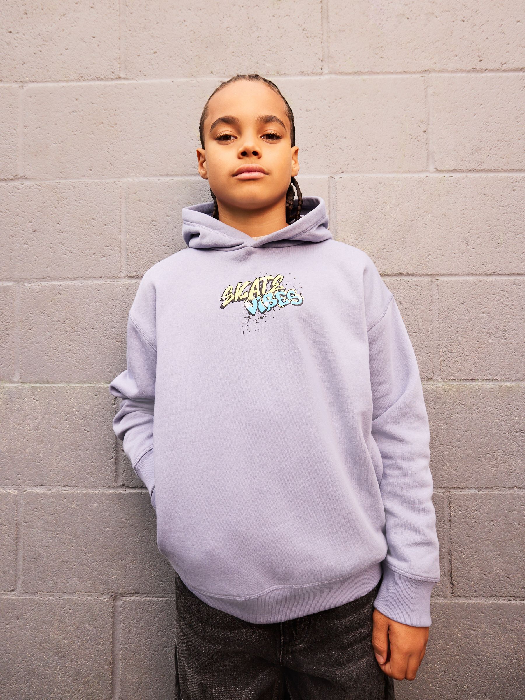 Buy Lilac Purple Back Print Older Boys Graphic Cross-Over Hoodie (3 ...