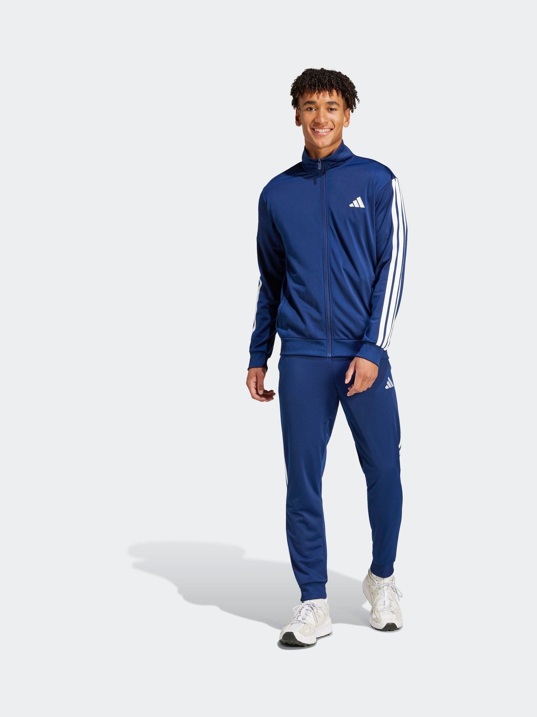 Buy adidas Blue Sportswear Basic 3-Stripes Tricot Tracksuit from Next ...