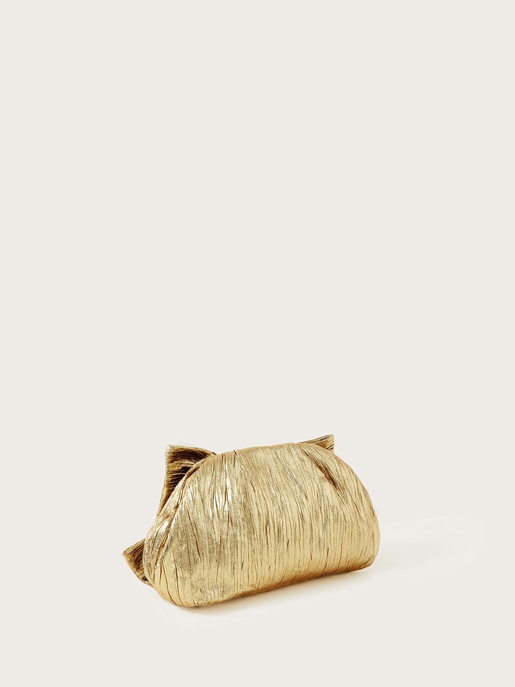 Buy Monsoon Gold Tone Oversized Bow Metallic Bag from the Next UK ...