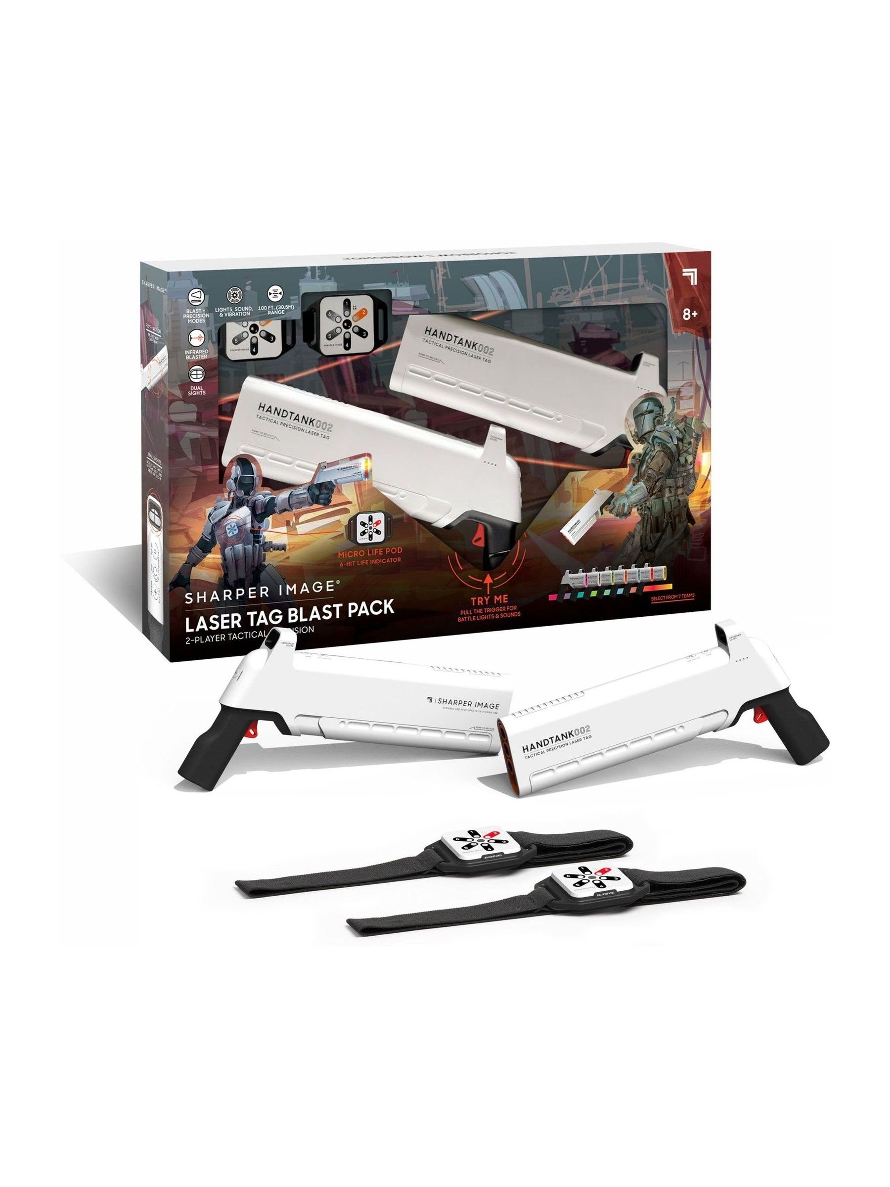 Buy Sharper Image White Laser Tag Blast Pack 2 Player Tactical ...