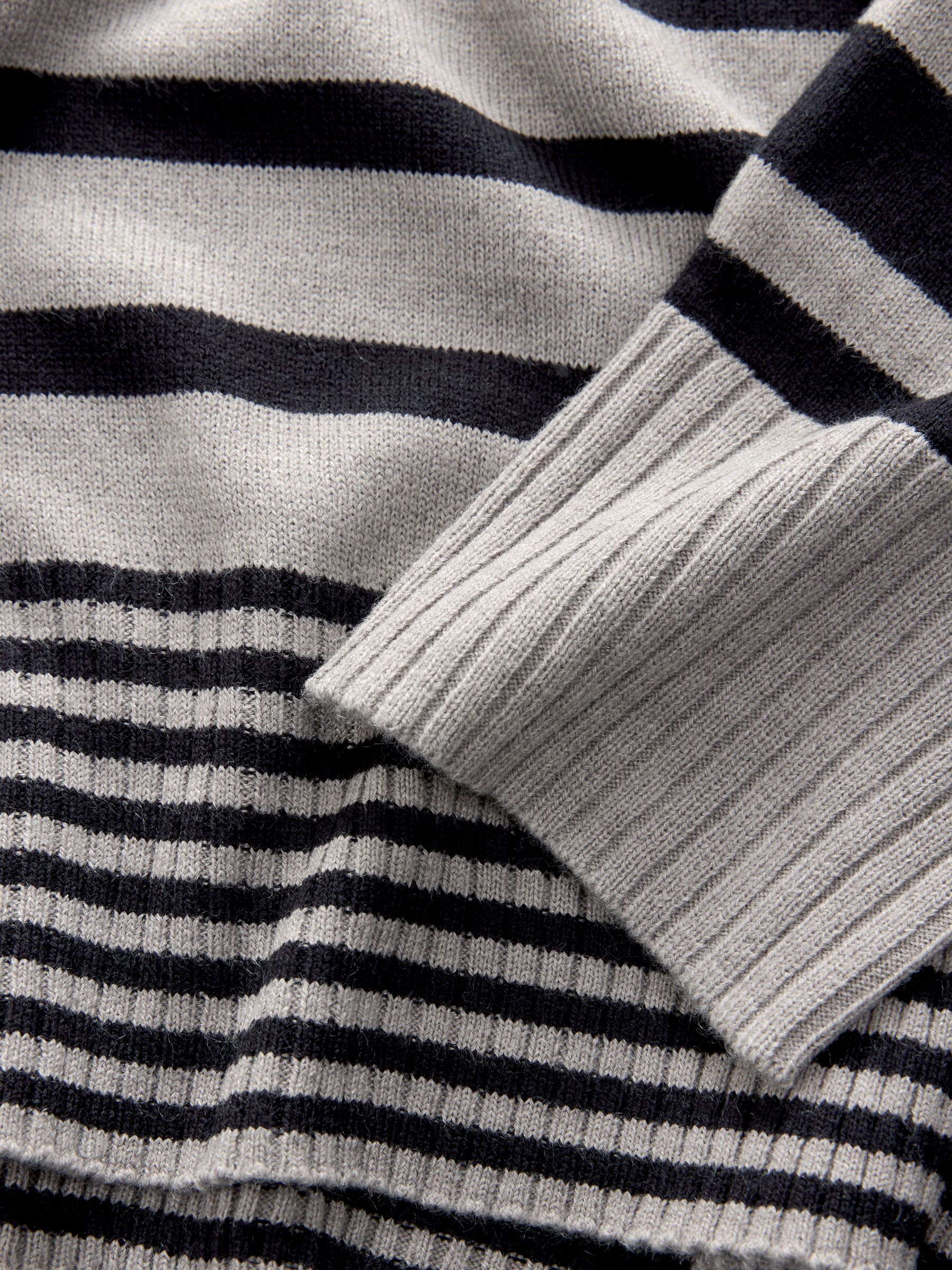 Buy Black Grey Stripe Soft Touch Pattern Knitted Cosy Crew Neck Jumper ...