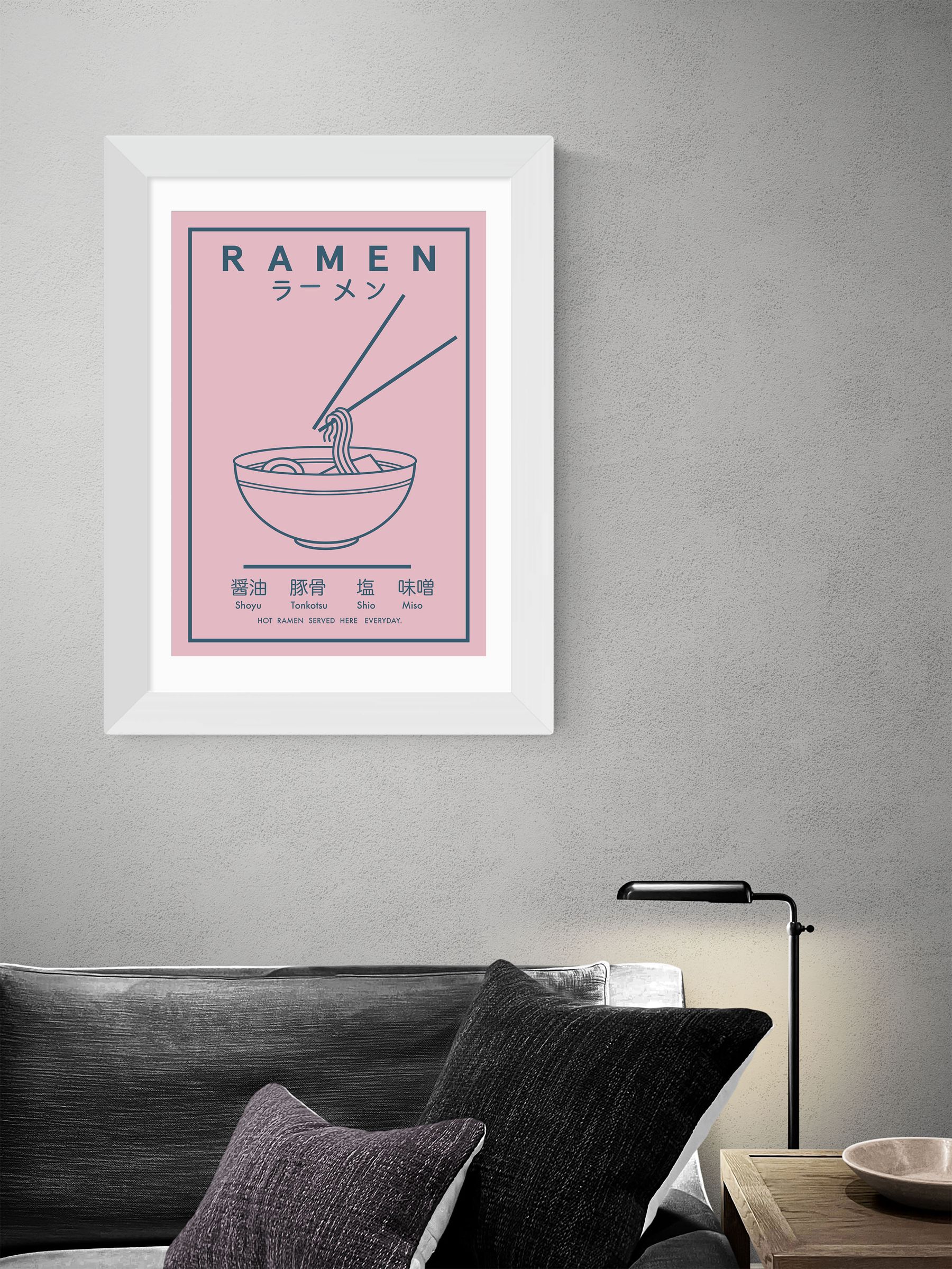 Buy East End Prints White Ramen Food Poster by Violet Studio from the ...