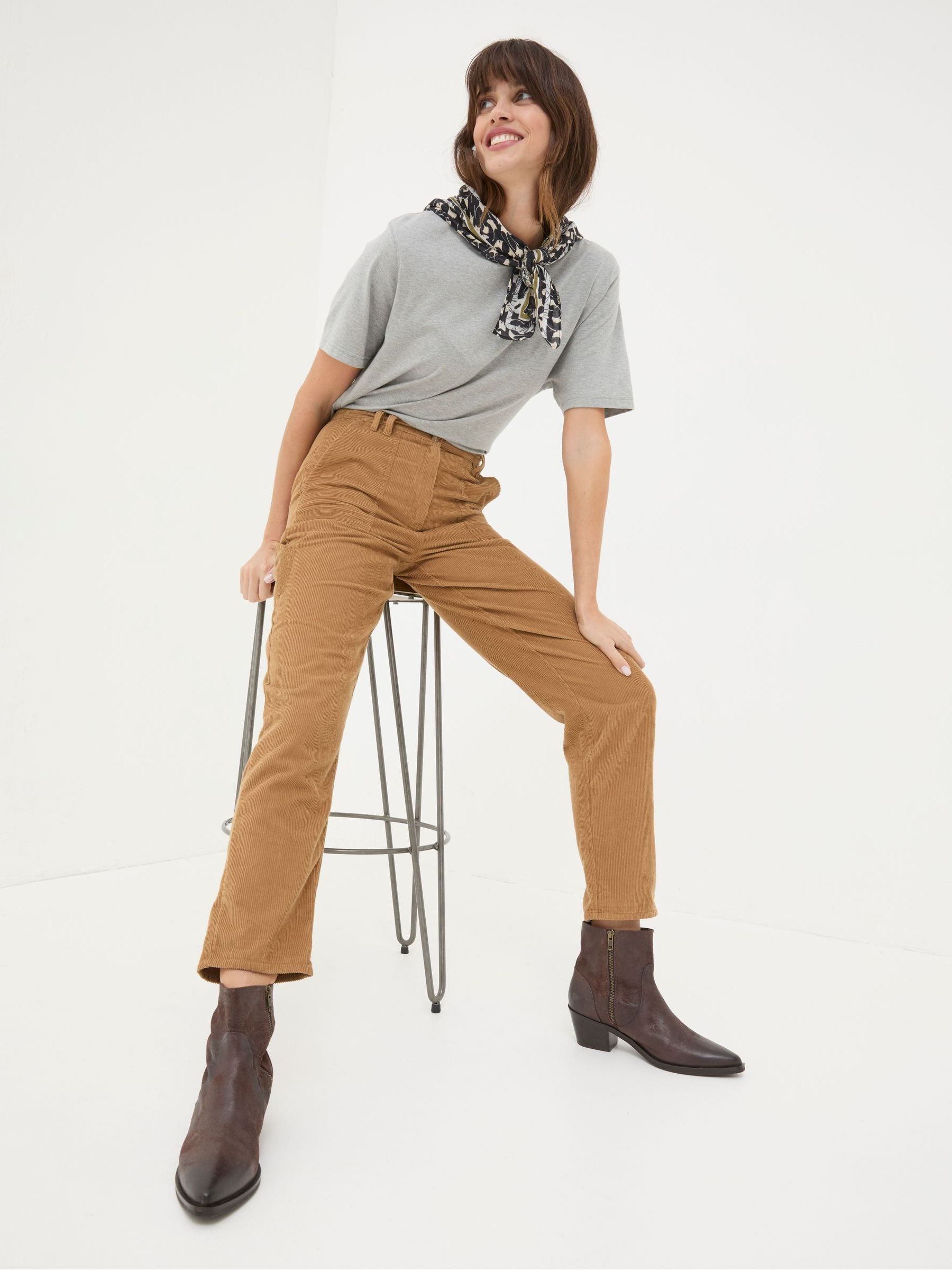 Buy FatFace Chesil Brown Mixed Cord Trousers from Next Ireland