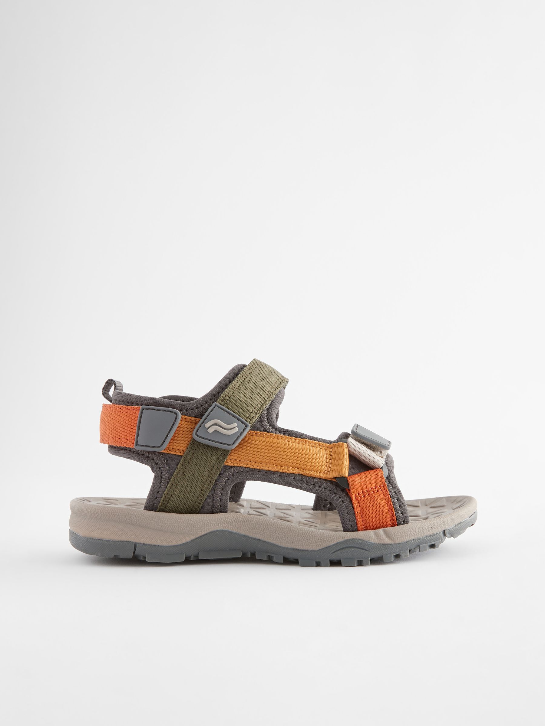 Buy Grey Khaki Touch Fastening Strap Trekker Walking Sandals from the ...