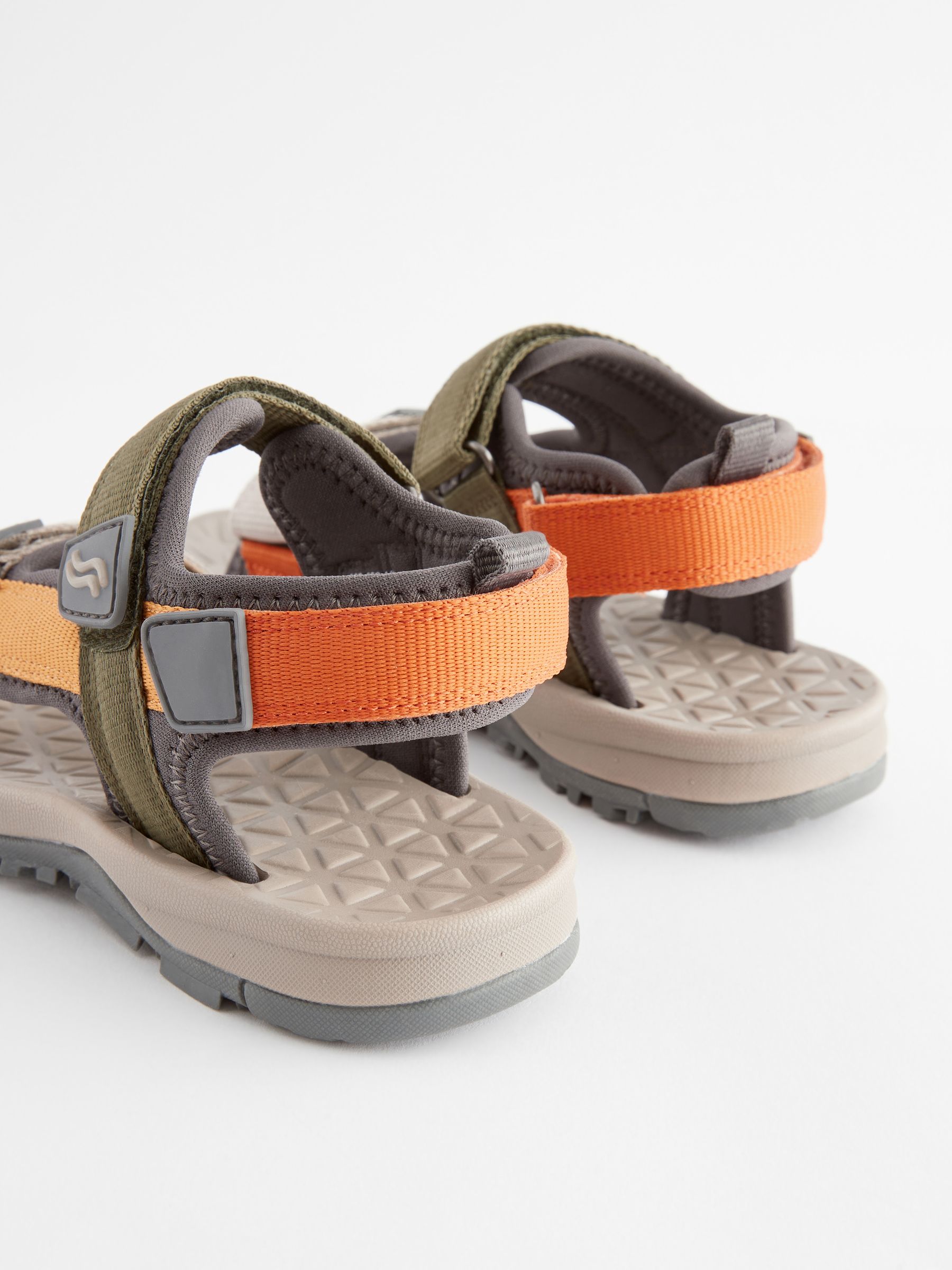 Buy Grey Khaki Touch Fastening Strap Trekker Walking Sandals from the ...