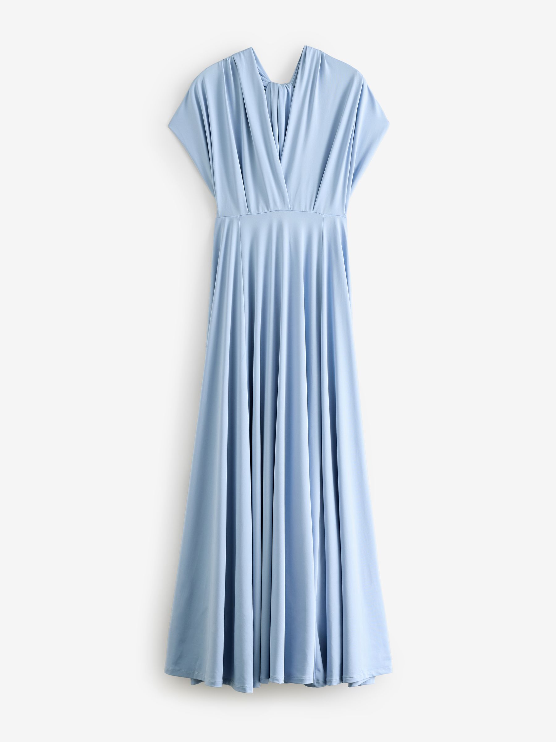 Buy Pastel Blue Jersey Multiway Wedding Guest Bridesmaid Maxi Dress ...