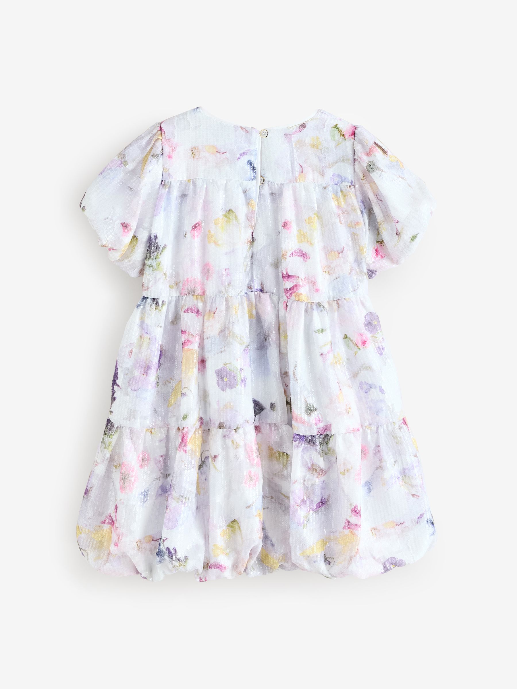 Buy Baker by Ted Baker Multi Sequin Bubble Hem Puff Sleeve Dress from ...