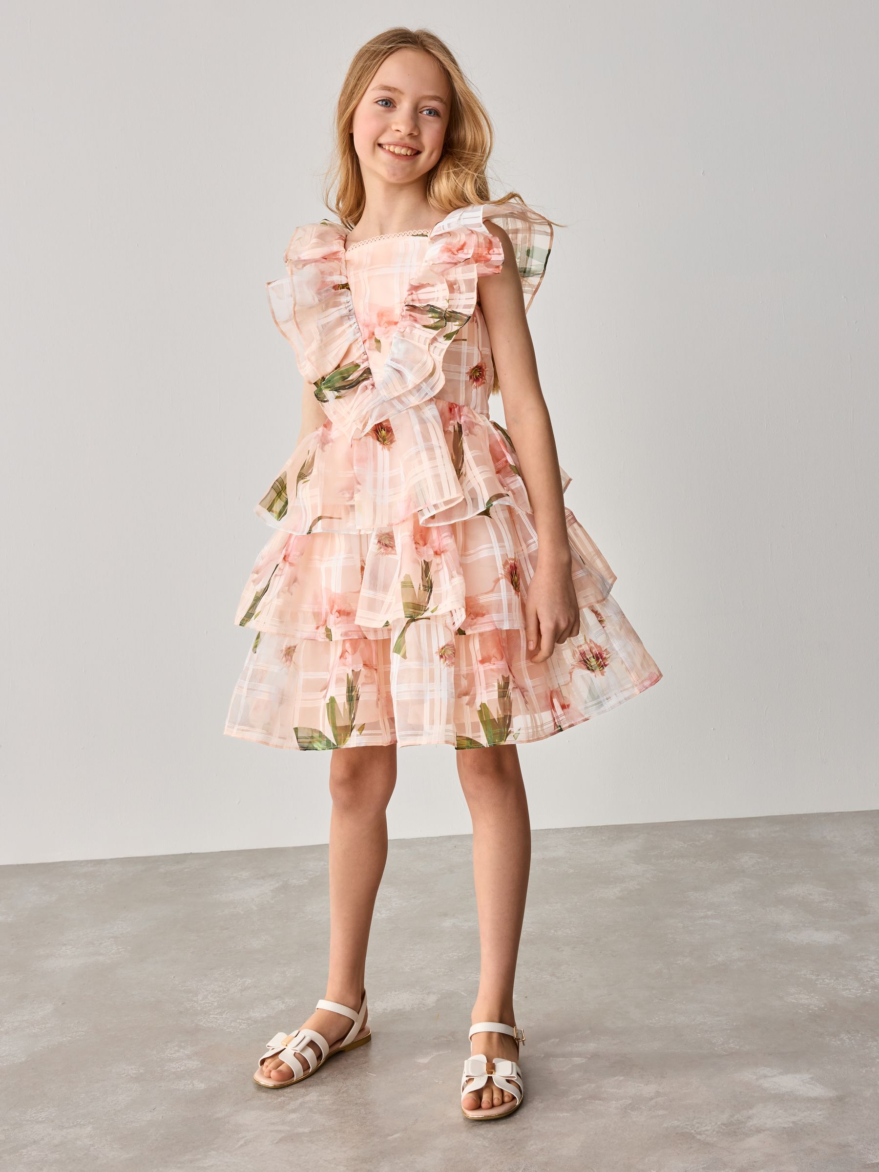 Buy Baker by Ted Baker Floral Burnout Frill Tier Dress from the Next UK ...
