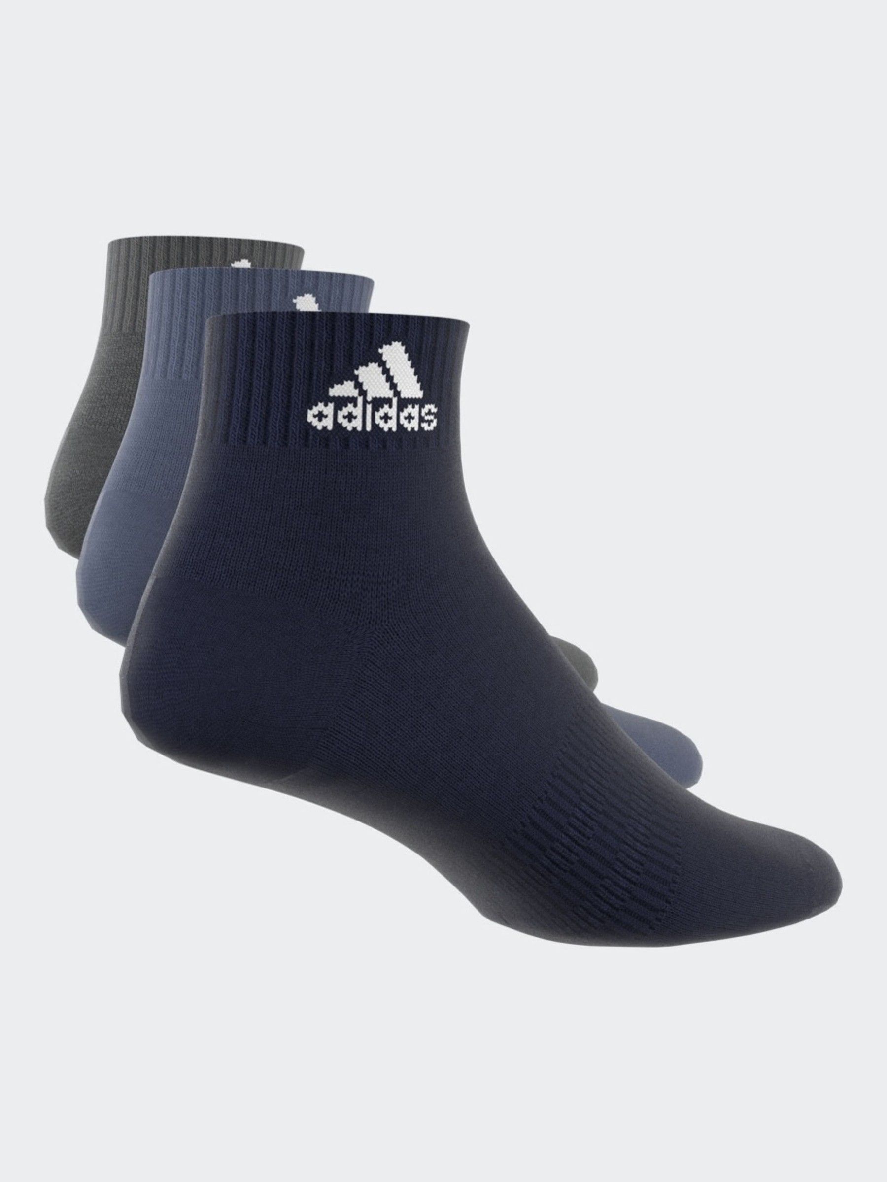 Buy adidas Blue Cushioned Sportswear Ankle Socks 3 Pack from the Next ...