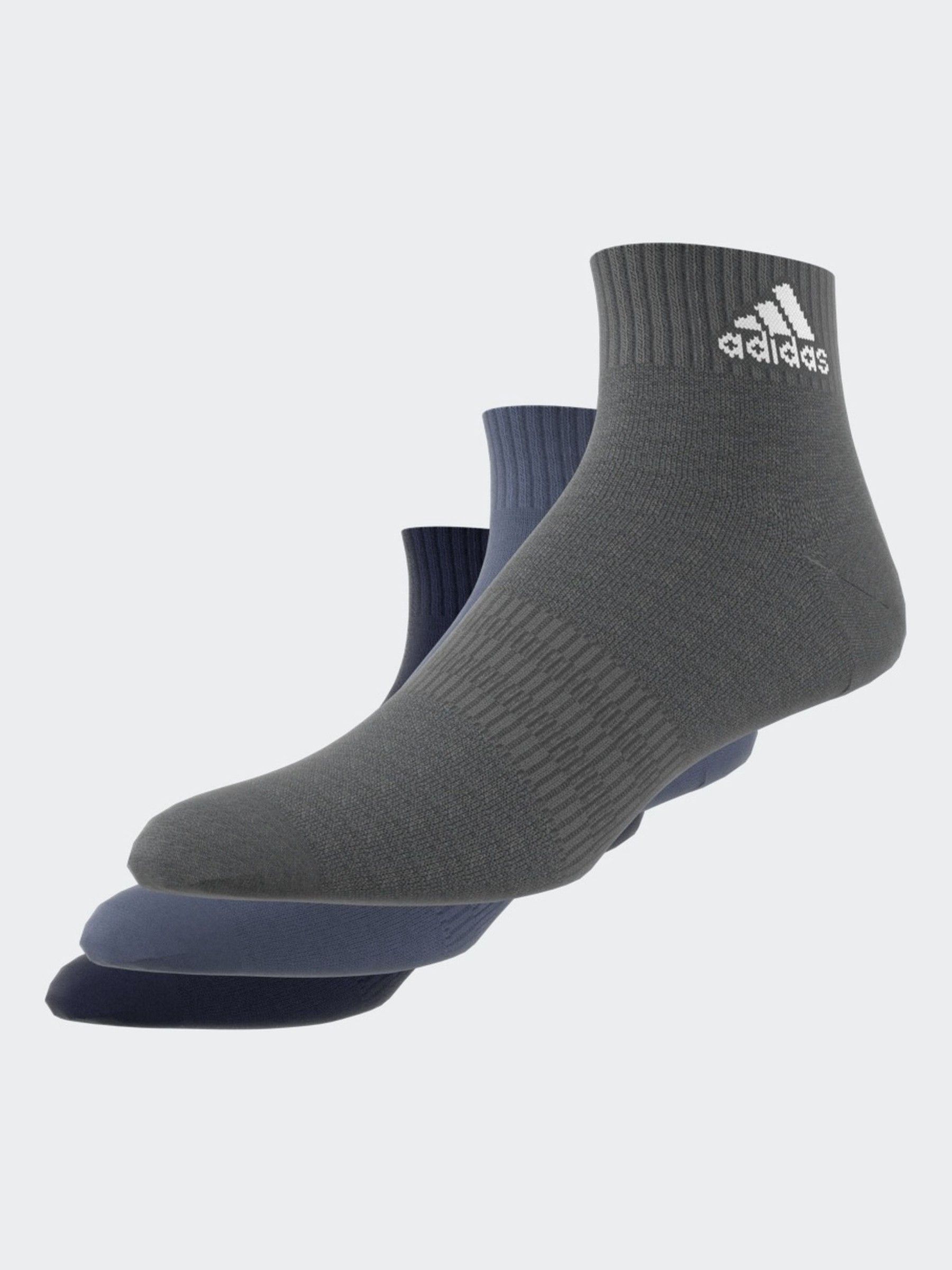 Buy adidas Blue Cushioned Sportswear Ankle Socks 3 Pack from the Next ...