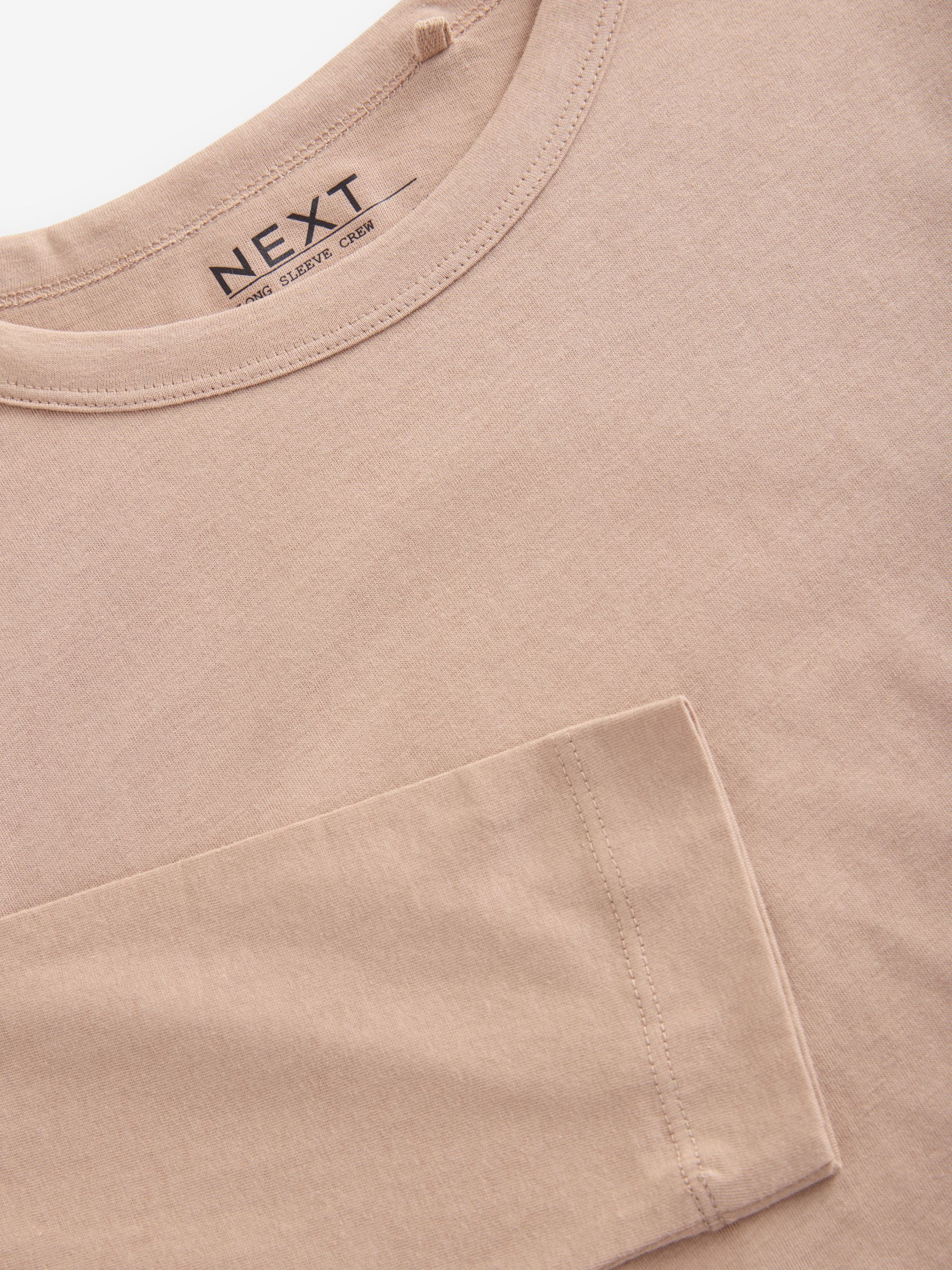 Buy Neutral Long Sleeve Crew Neck T-Shirt from the Next UK online shop