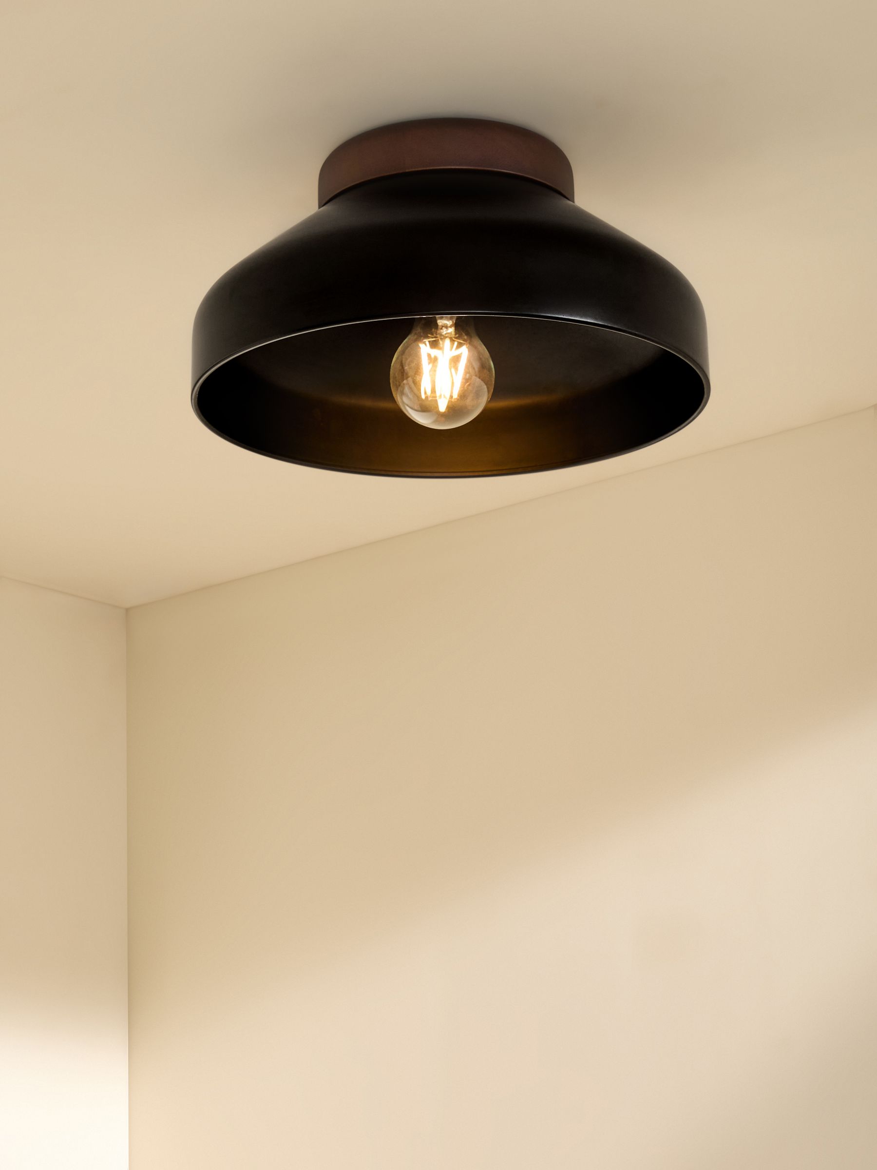 Buy MADE.COM Black Albert Flush Fitting Ceiling Light from the Next UK ...