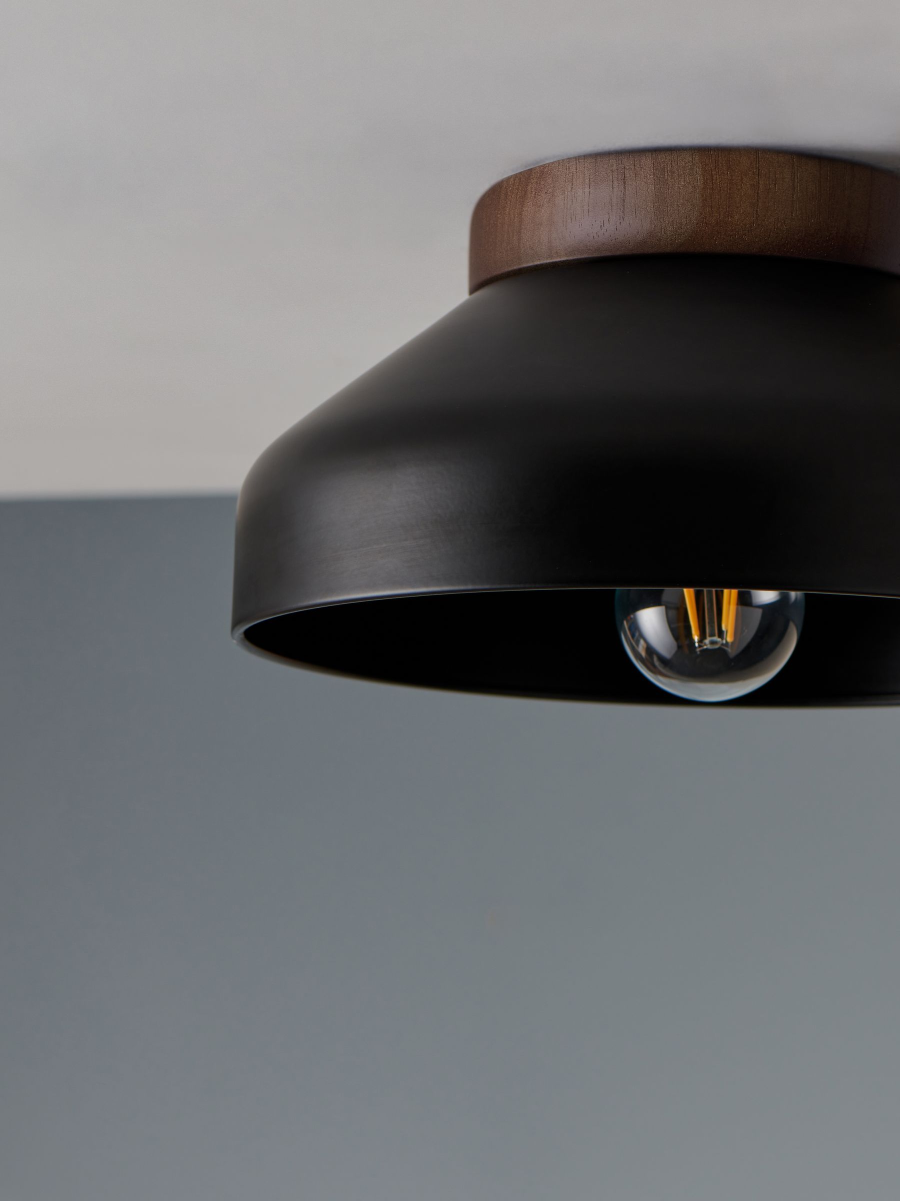 Buy MADE.COM Black Albert Flush Fitting Ceiling Light from the Next UK ...