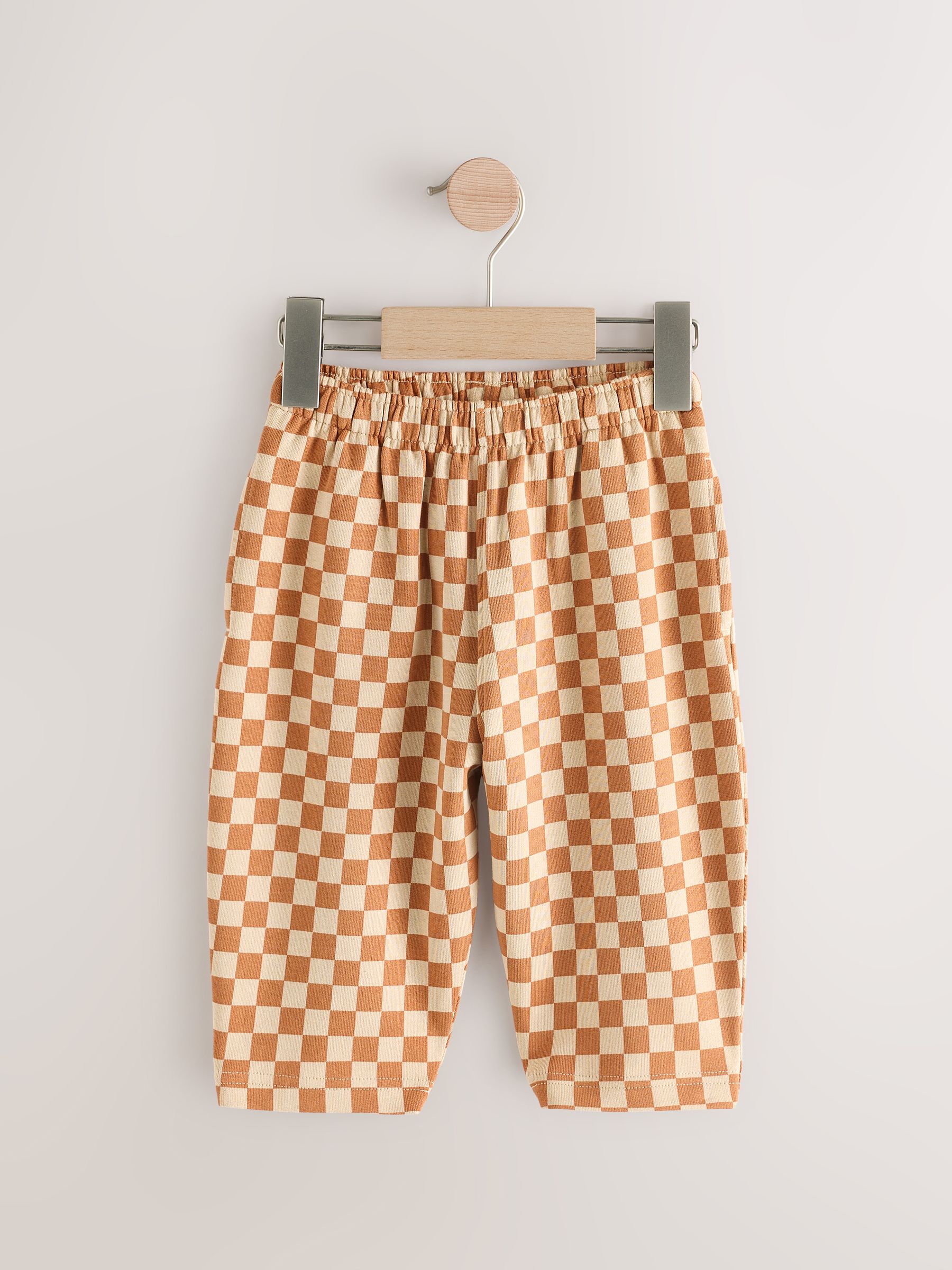 Buy Rust Brown 100% Cotton Patterned Jersey Joggers (3mths-7yrs) from ...
